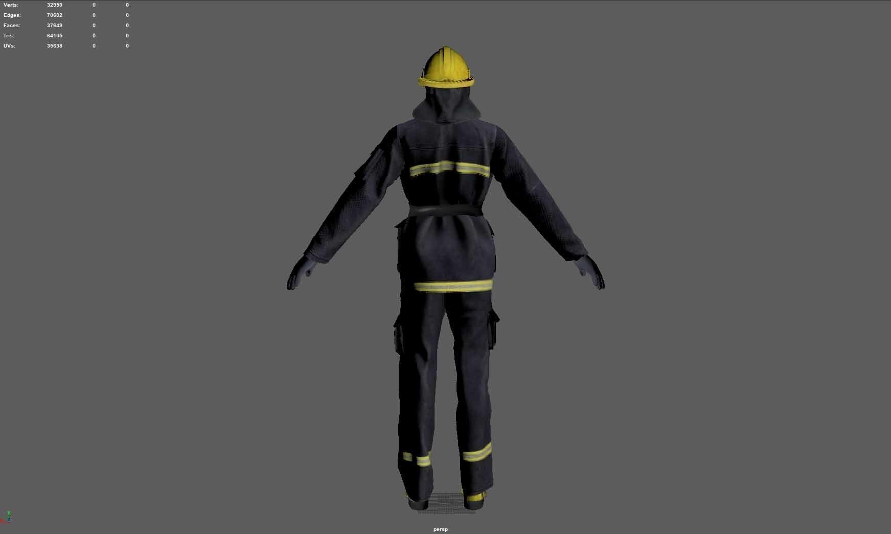 REALISTIC FIREFIGHTER 3D model | CGTrader