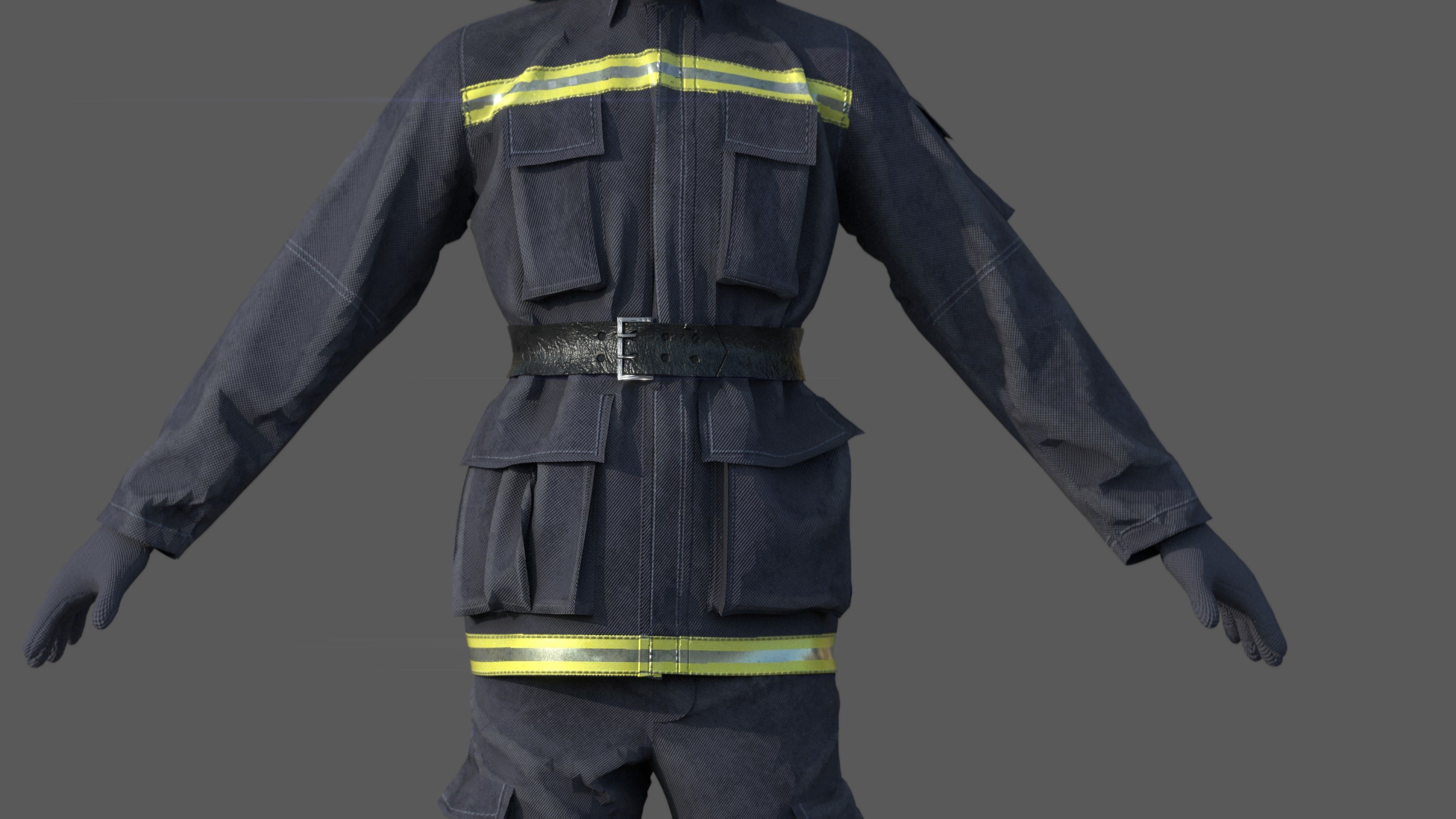 REALISTIC FIREFIGHTER 3D model | CGTrader