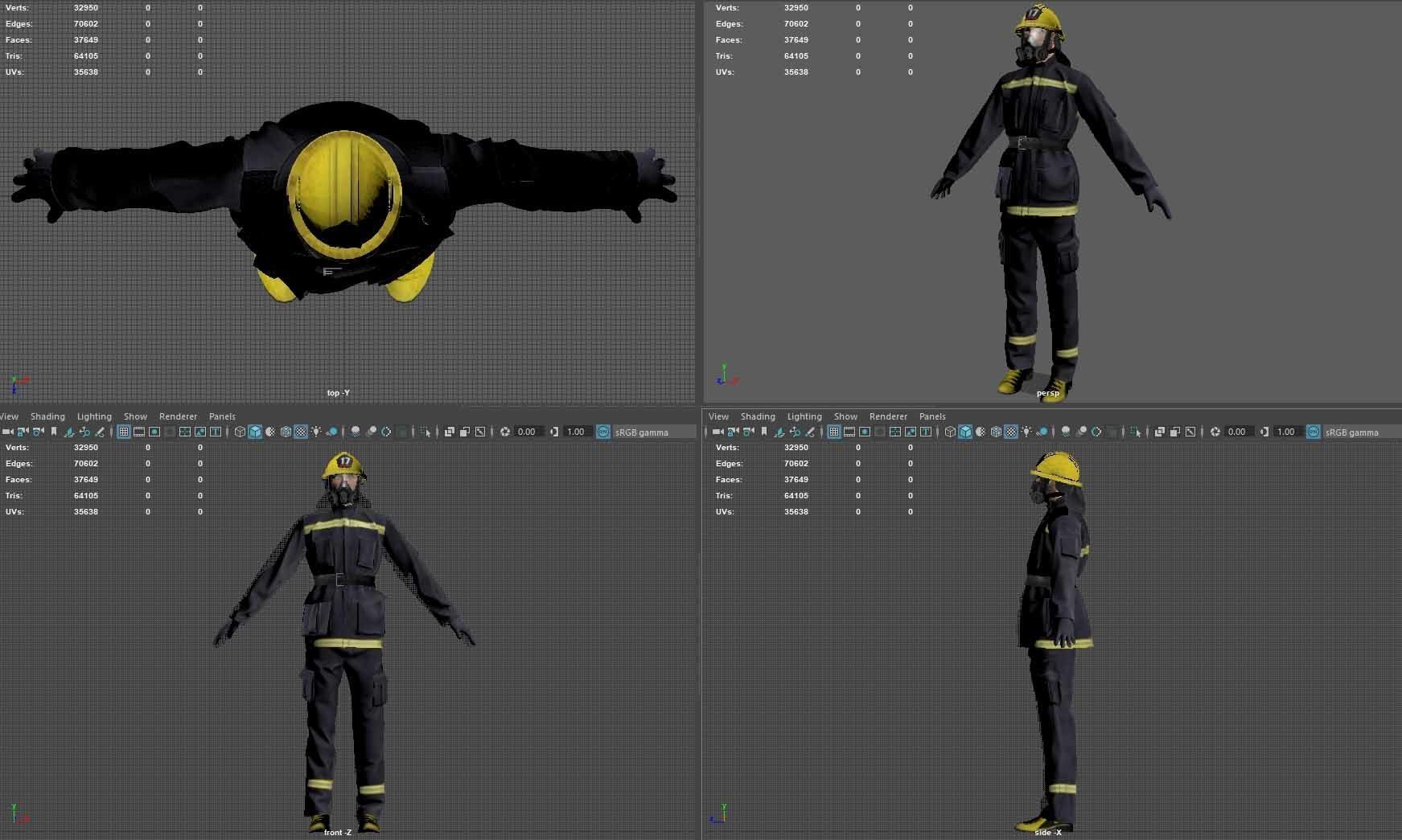 REALISTIC FIREFIGHTER 3D model | CGTrader