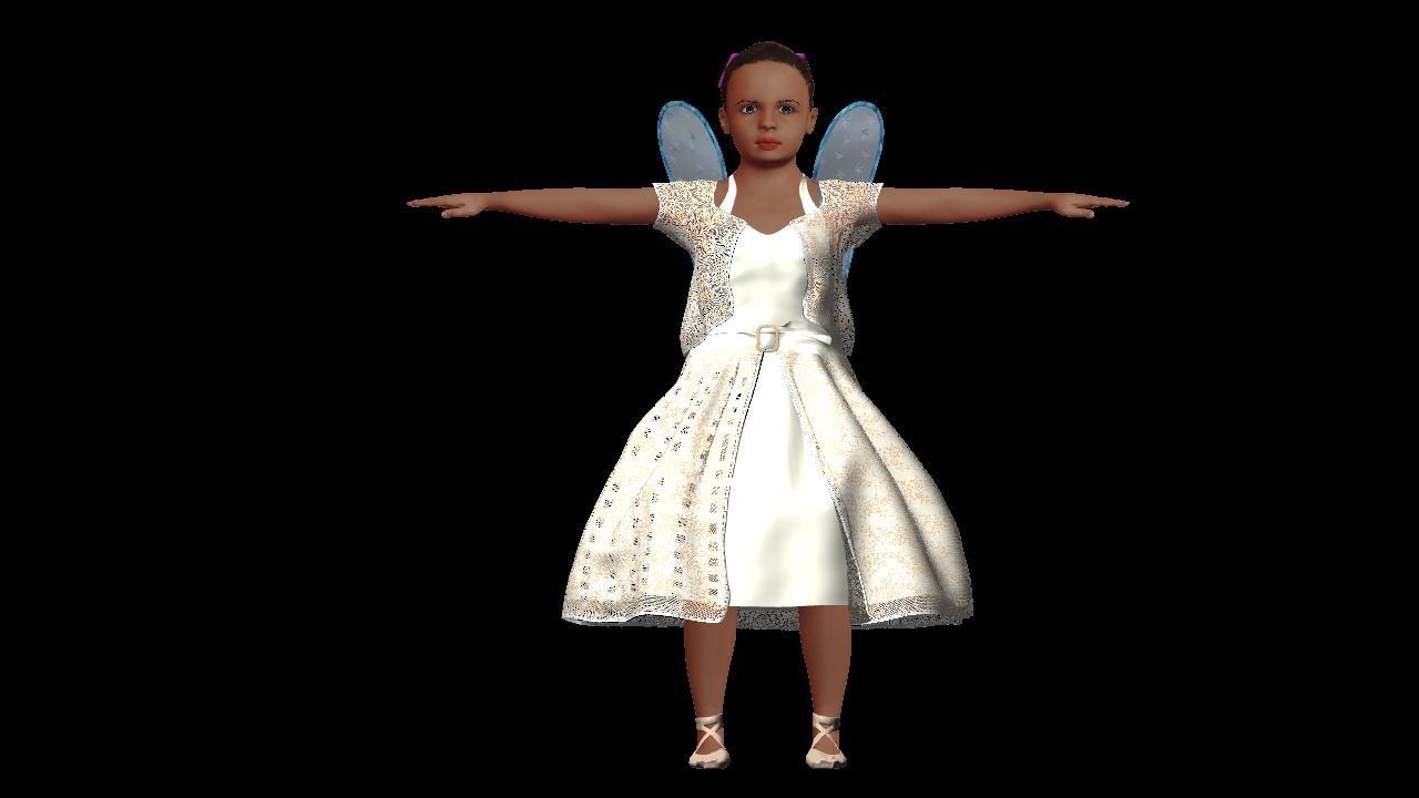 3D model Angel Kid VR / AR / low-poly | CGTrader