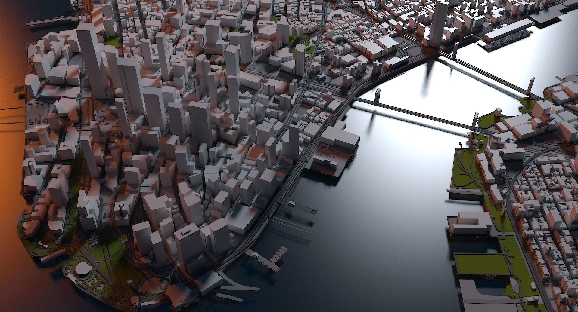New York City Map Manhattan 3D model | CGTrader