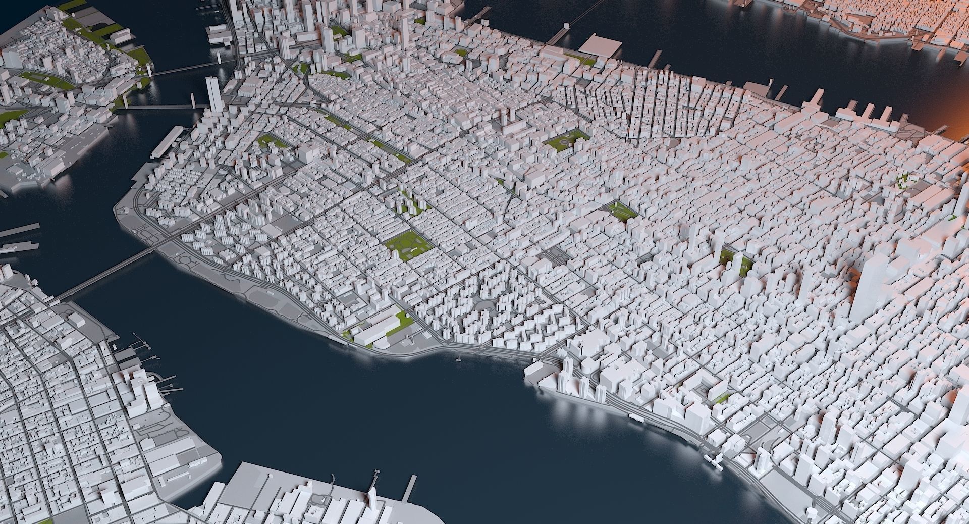 New York City Map Manhattan 3D model | CGTrader