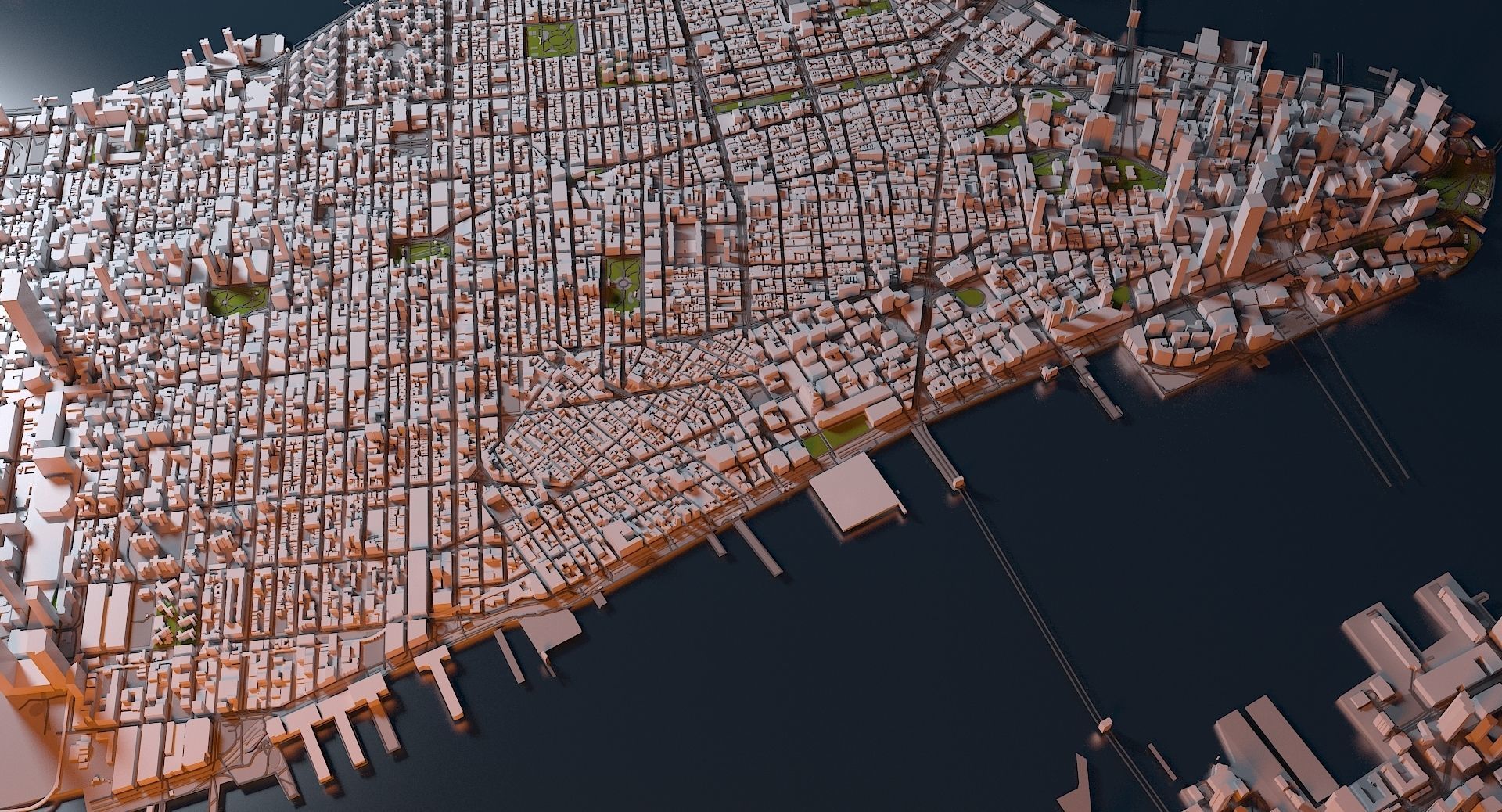 New York City Map Manhattan 3D model | CGTrader