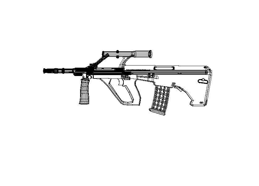 3D model AUG Rifle VR / AR / low-poly | CGTrader