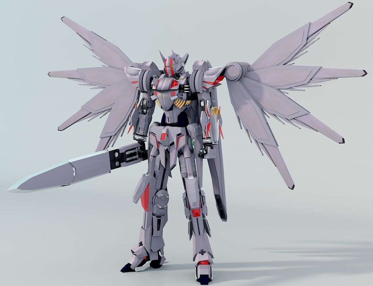 Robot-0 gundam robot free 3D model | CGTrader