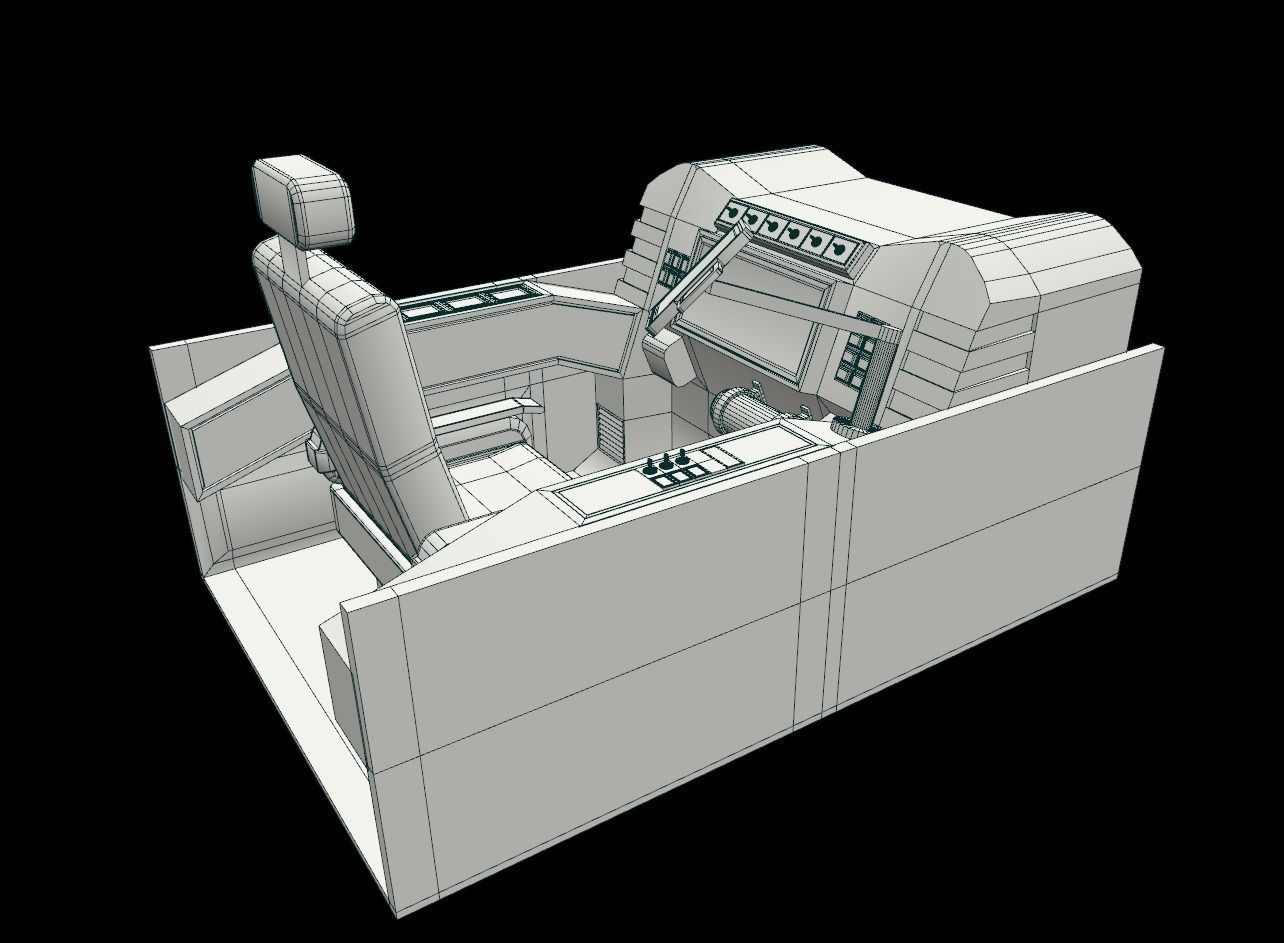 3D model Sci-fi Cockpit VR / AR / low-poly | CGTrader