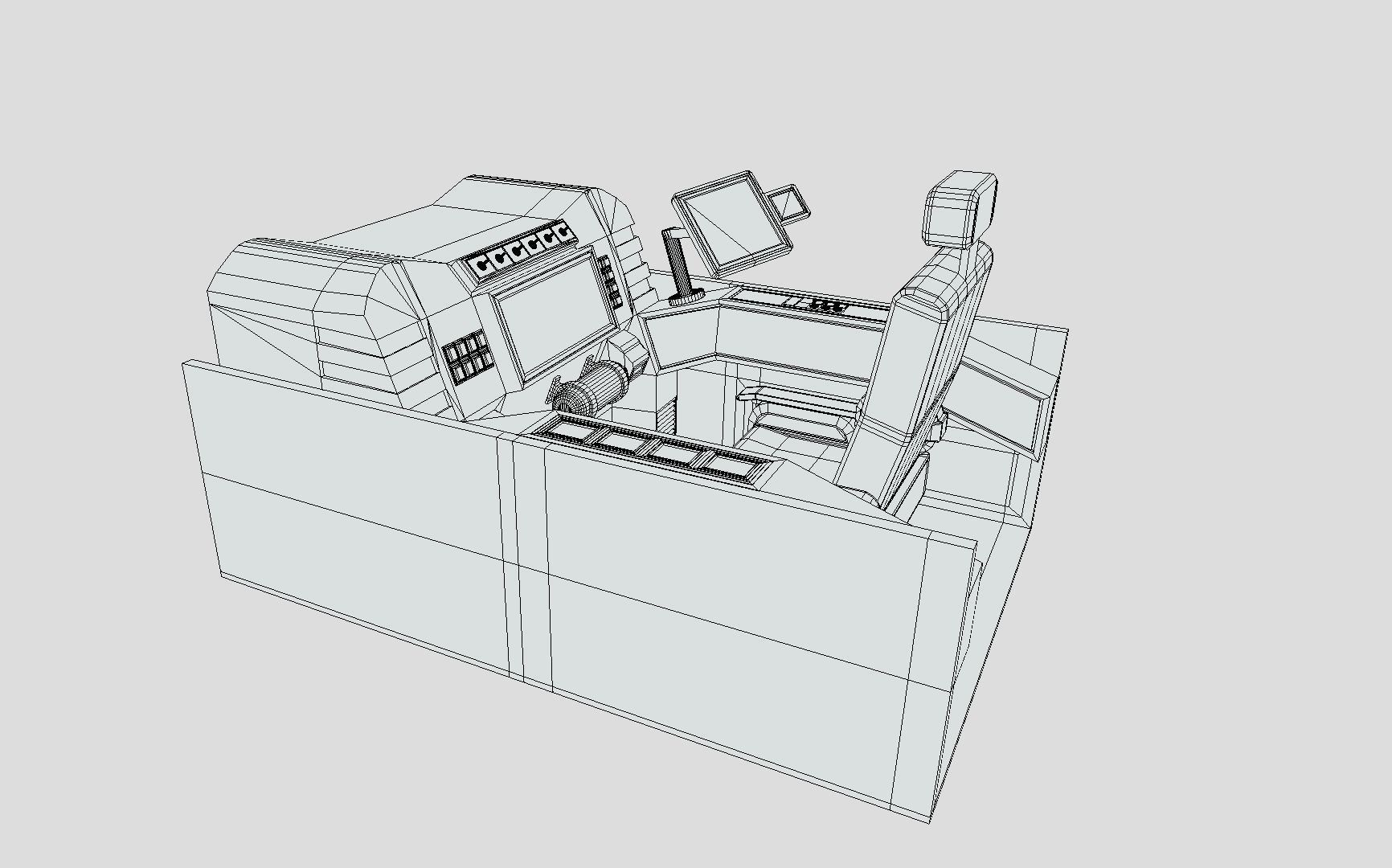 3D model Sci-fi Cockpit VR / AR / low-poly | CGTrader