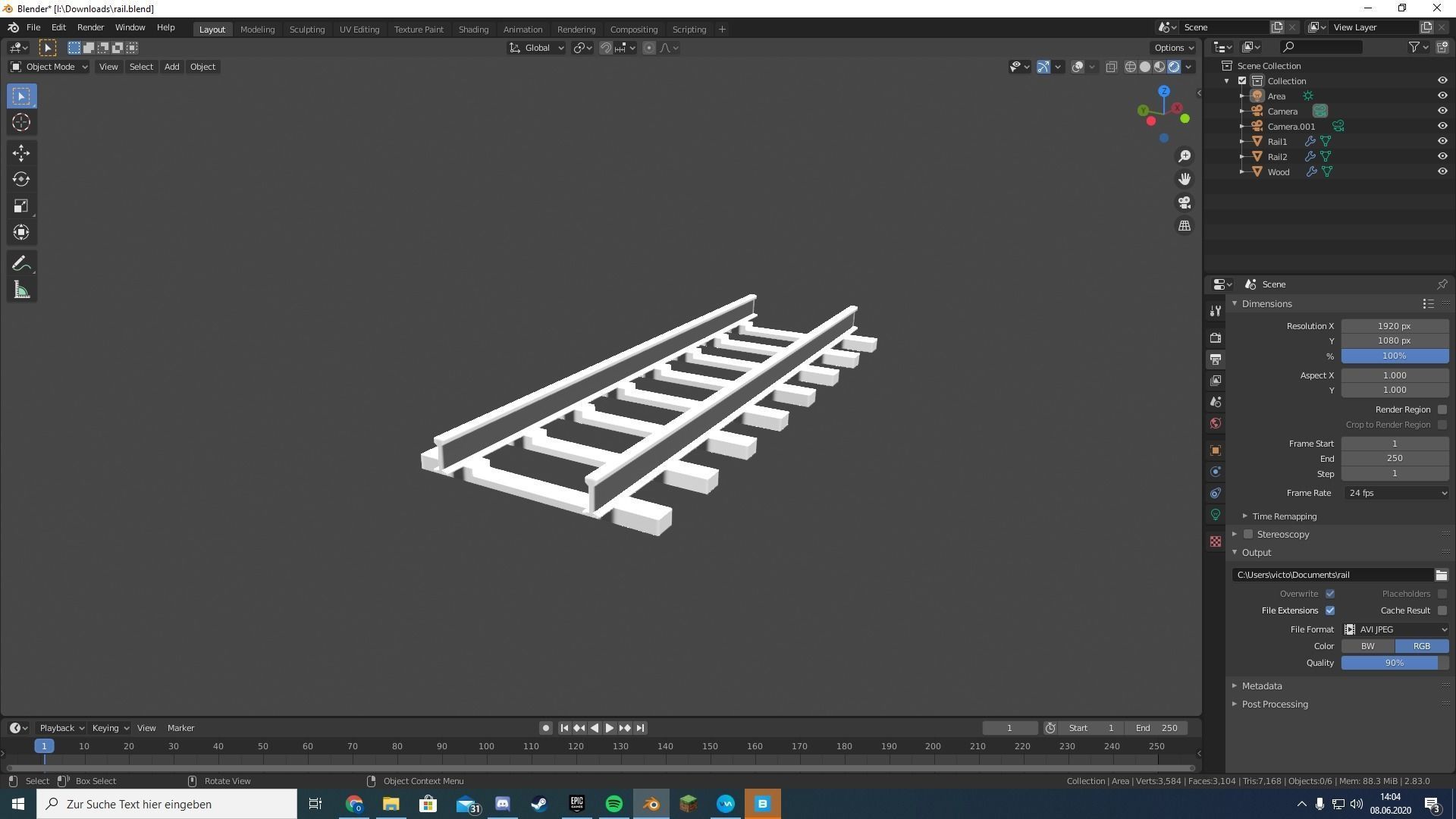 Low Poly Train Rails free VR / AR / low-poly 3D model | CGTrader