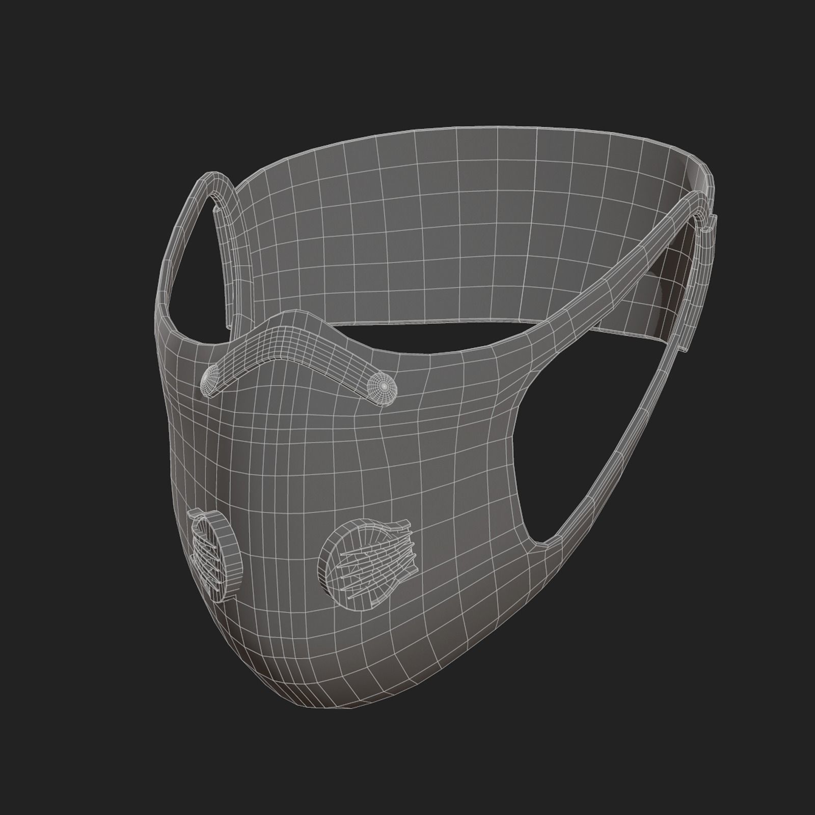 3D model Gas mask fabric futuristic protection isolated military VR ...