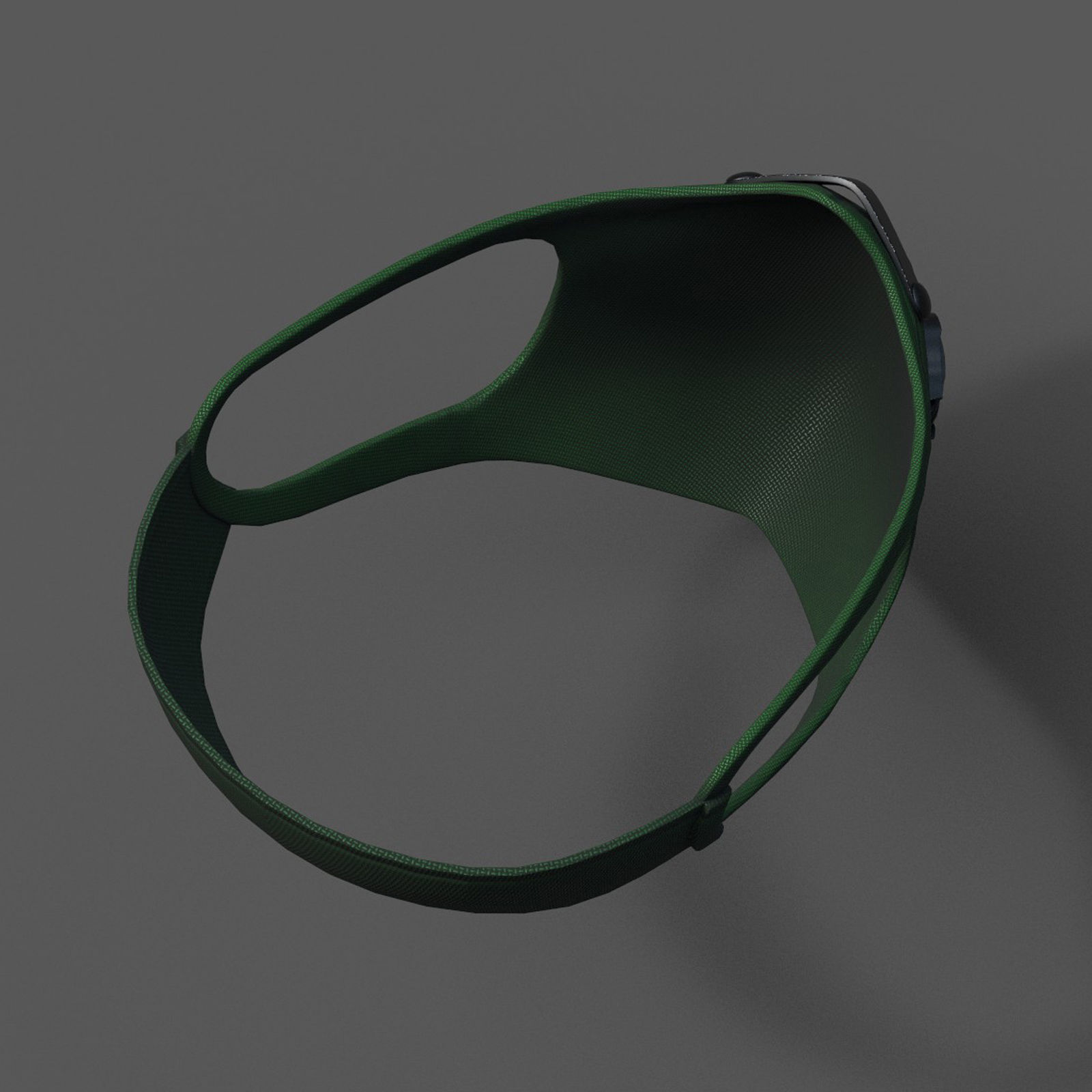 3D model Gas mask fabric Green protection classic VR / AR / low-poly ...