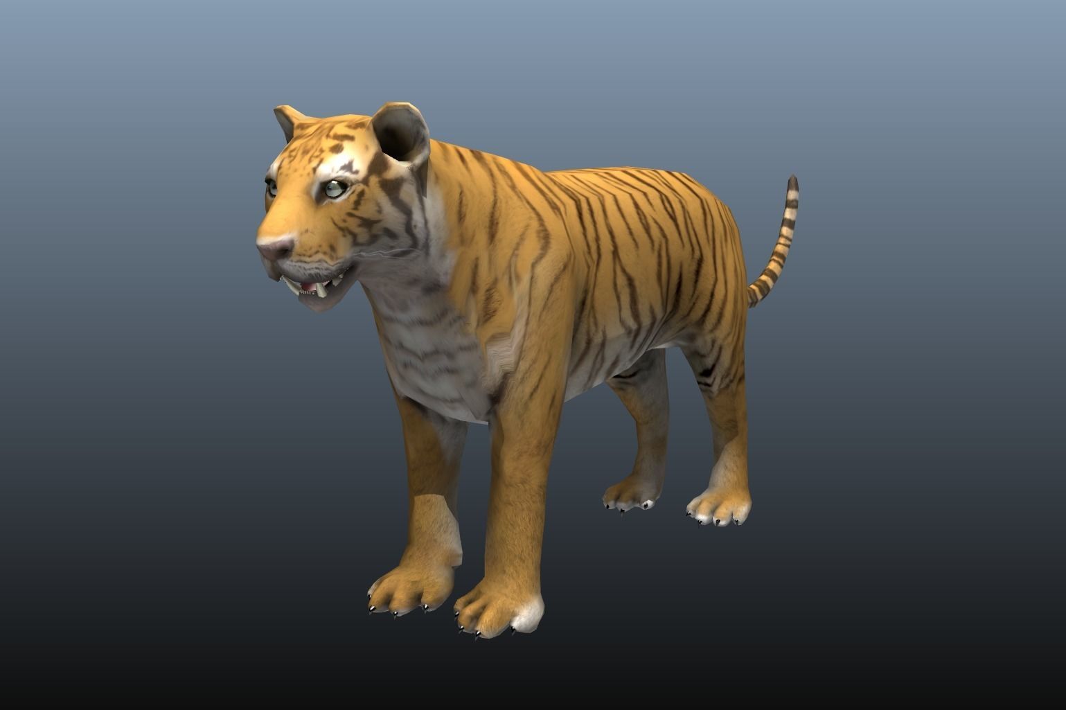 3D model Tiger Low Poly 3D model VR / AR / low-poly MA