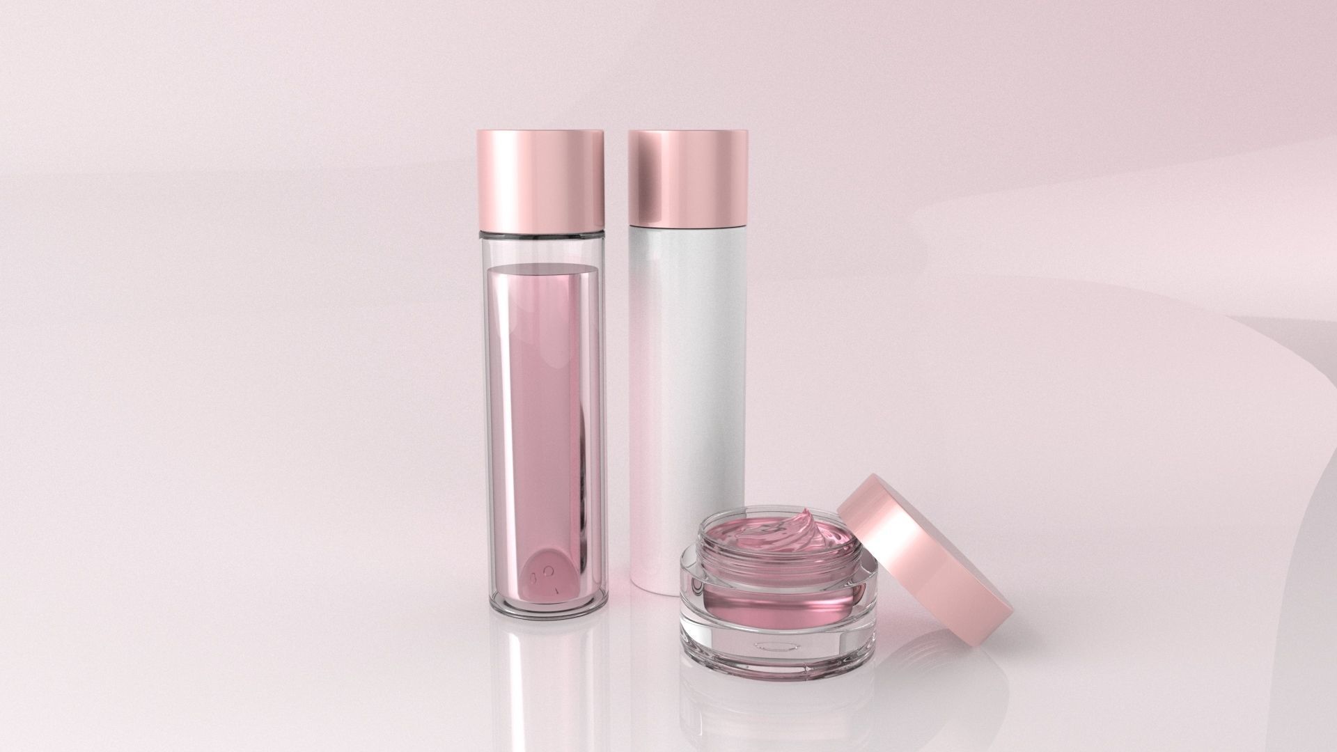 Cosmetic Bottle Set 3D model | CGTrader