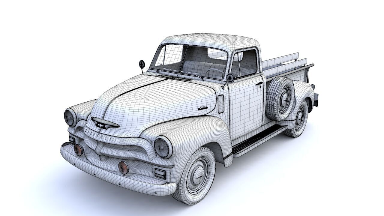 CHEVY 3100 PICKUP 1954 3D model | CGTrader