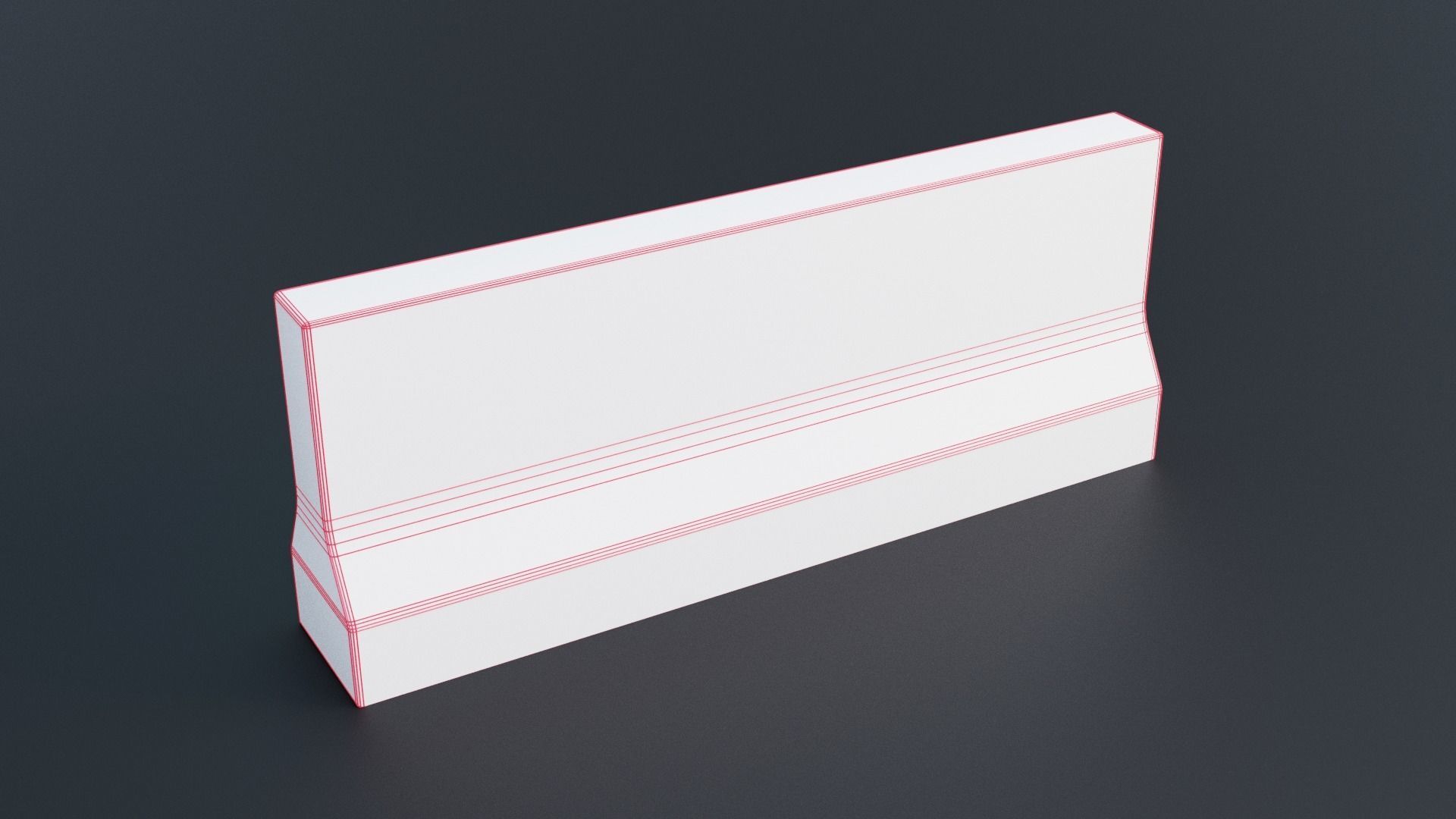 Concrete Construction Barrier Block Lowpoly free VR / AR / low-poly 3D ...