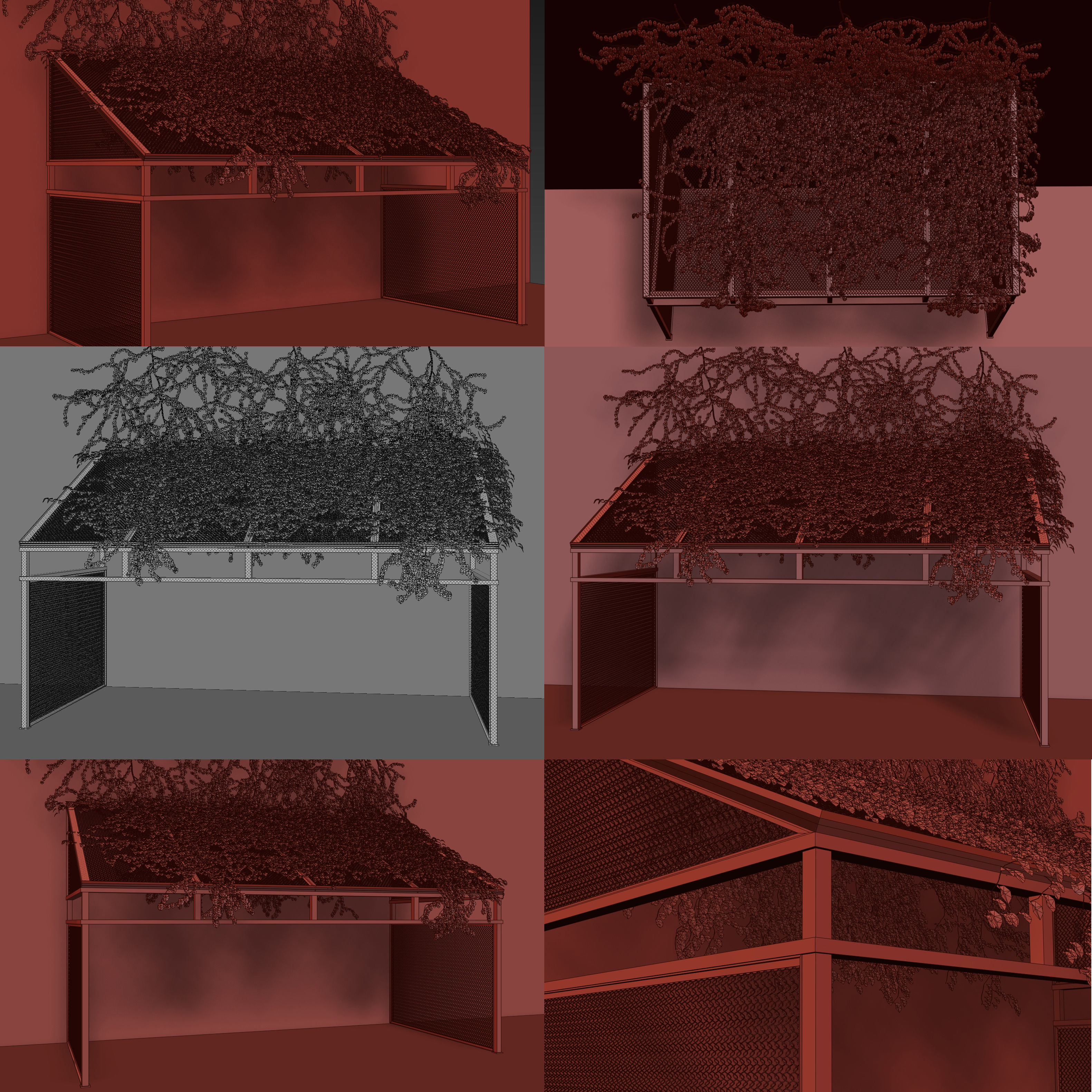 Metal canopy 3D model | CGTrader