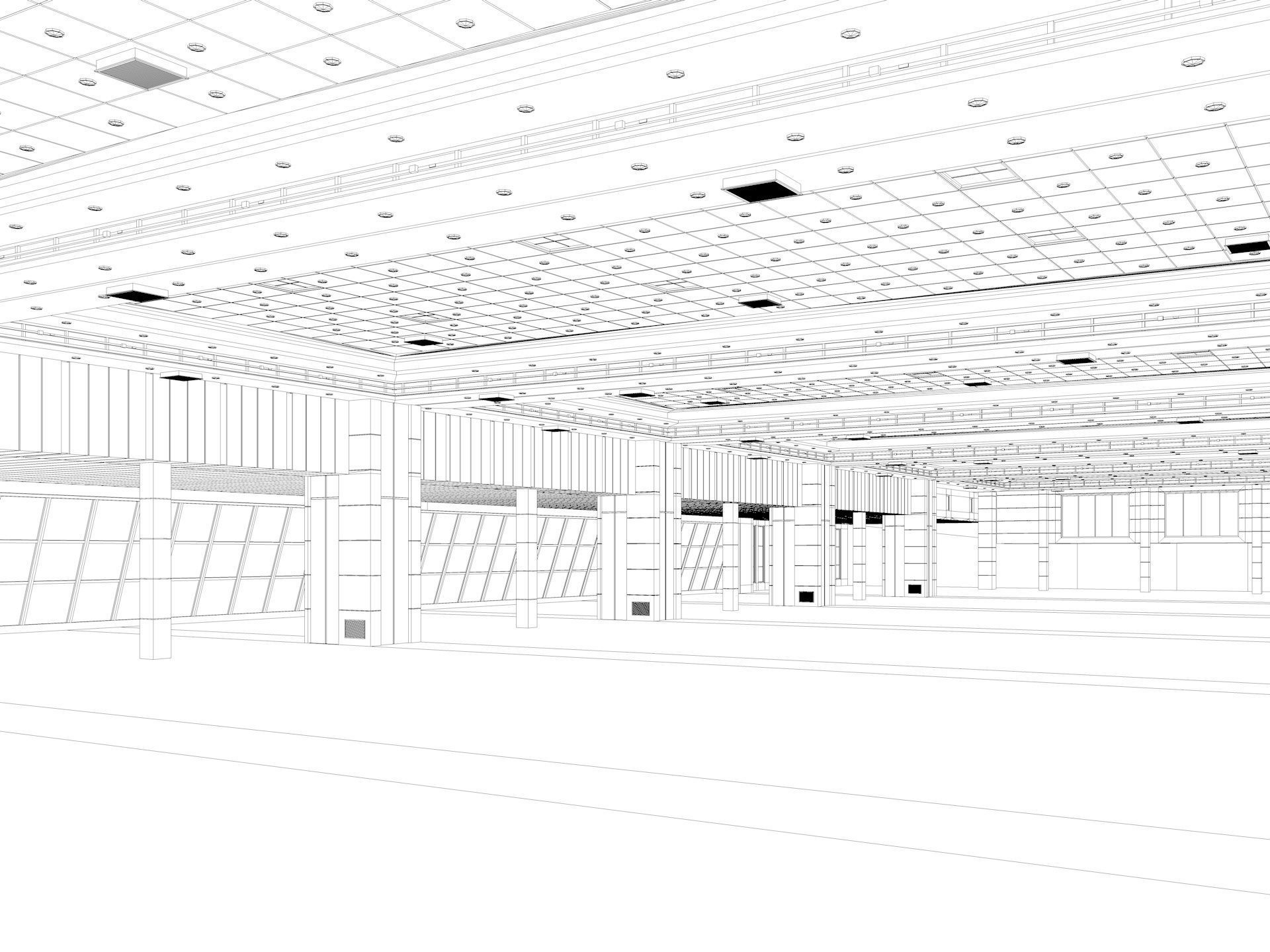 Congress Center Hall 3D model | CGTrader