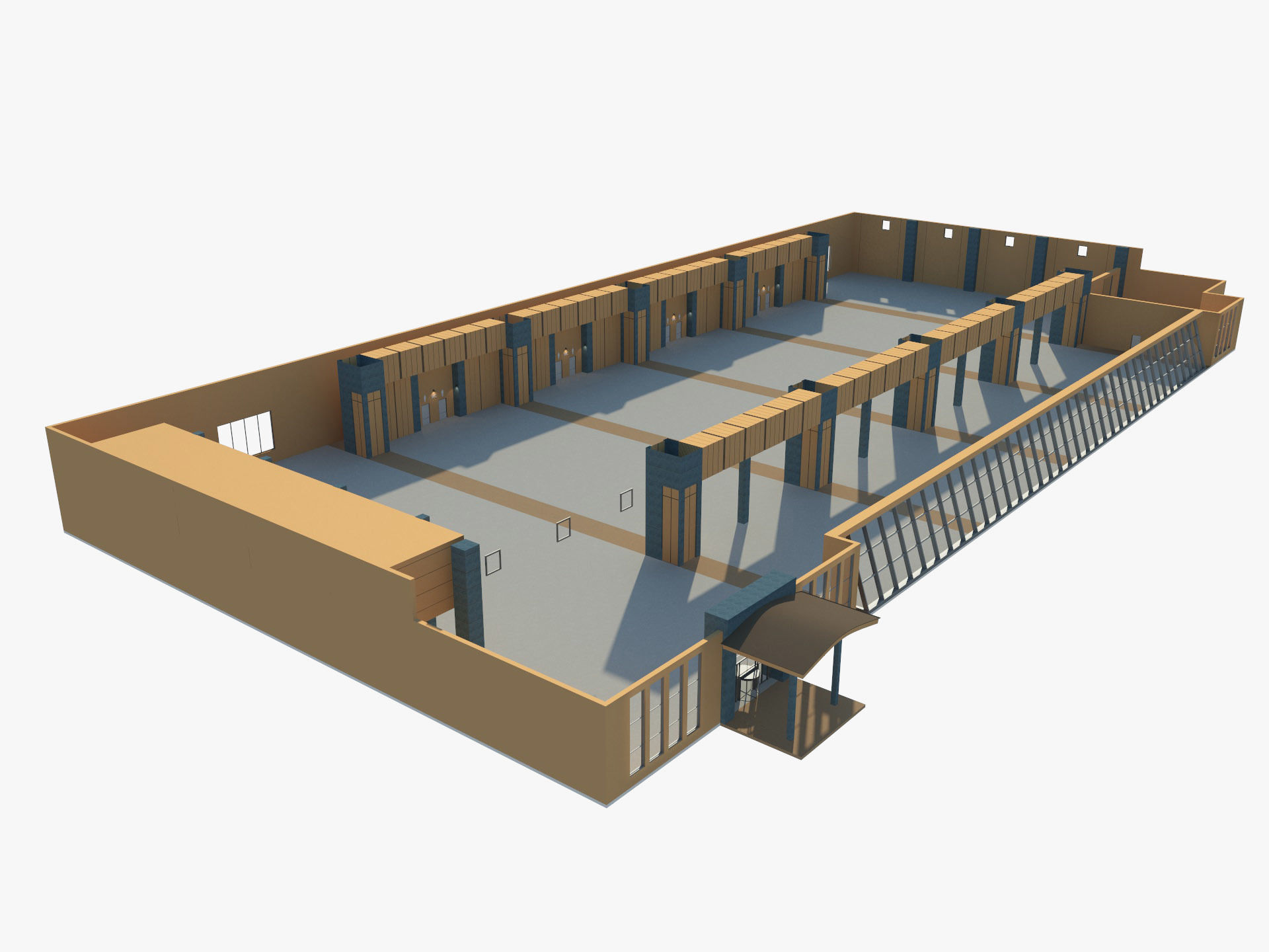 Congress Center Hall 3D model | CGTrader