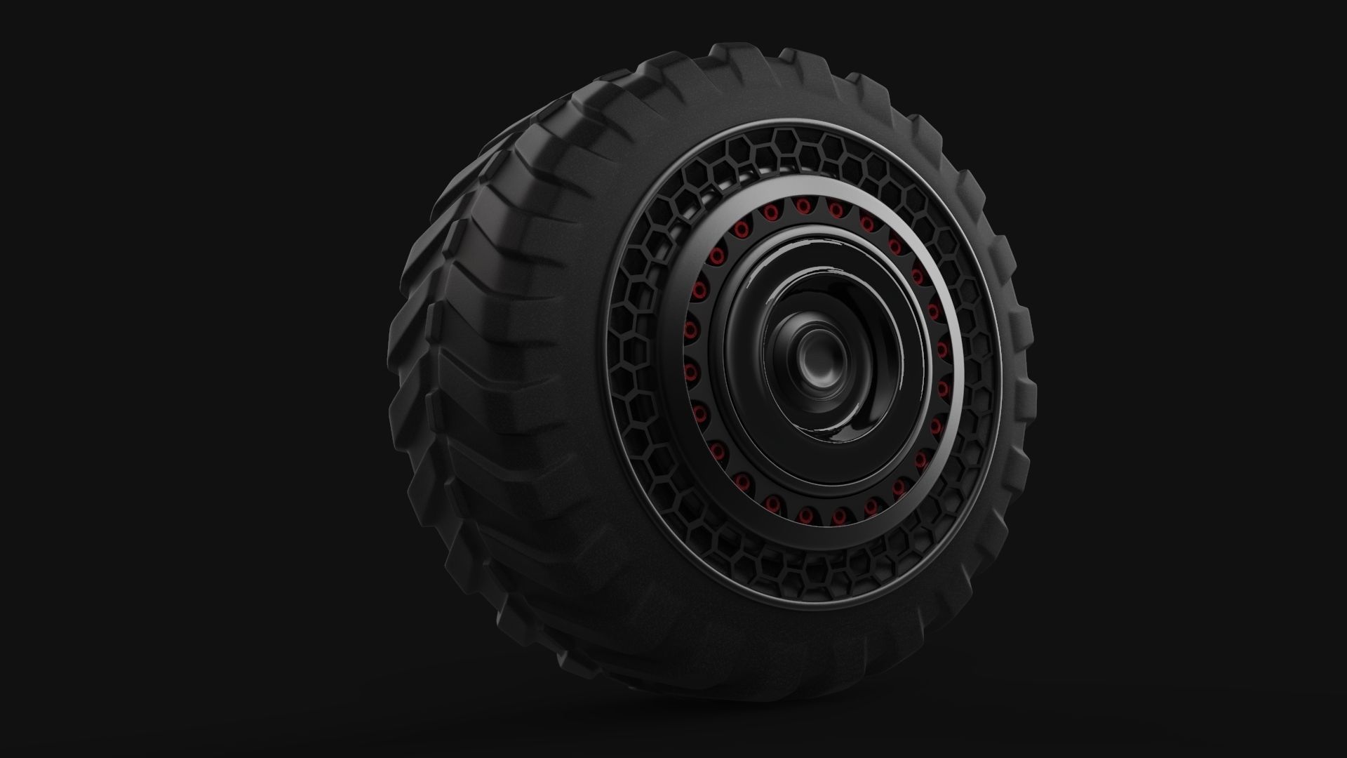 Sci-fi wheel 01 3D model | CGTrader