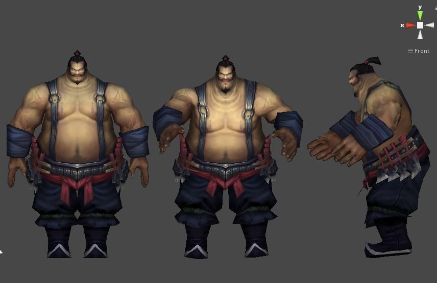 3D model Sumo Wrestler low-poly rigged 3d model VR / AR / low-poly ...