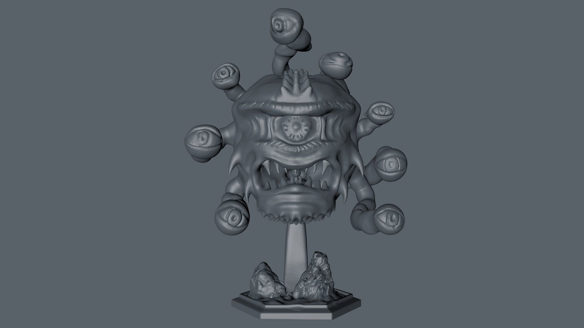 Dungeons and Dragons Beholder and stylized dice d20 3D model 3D ...