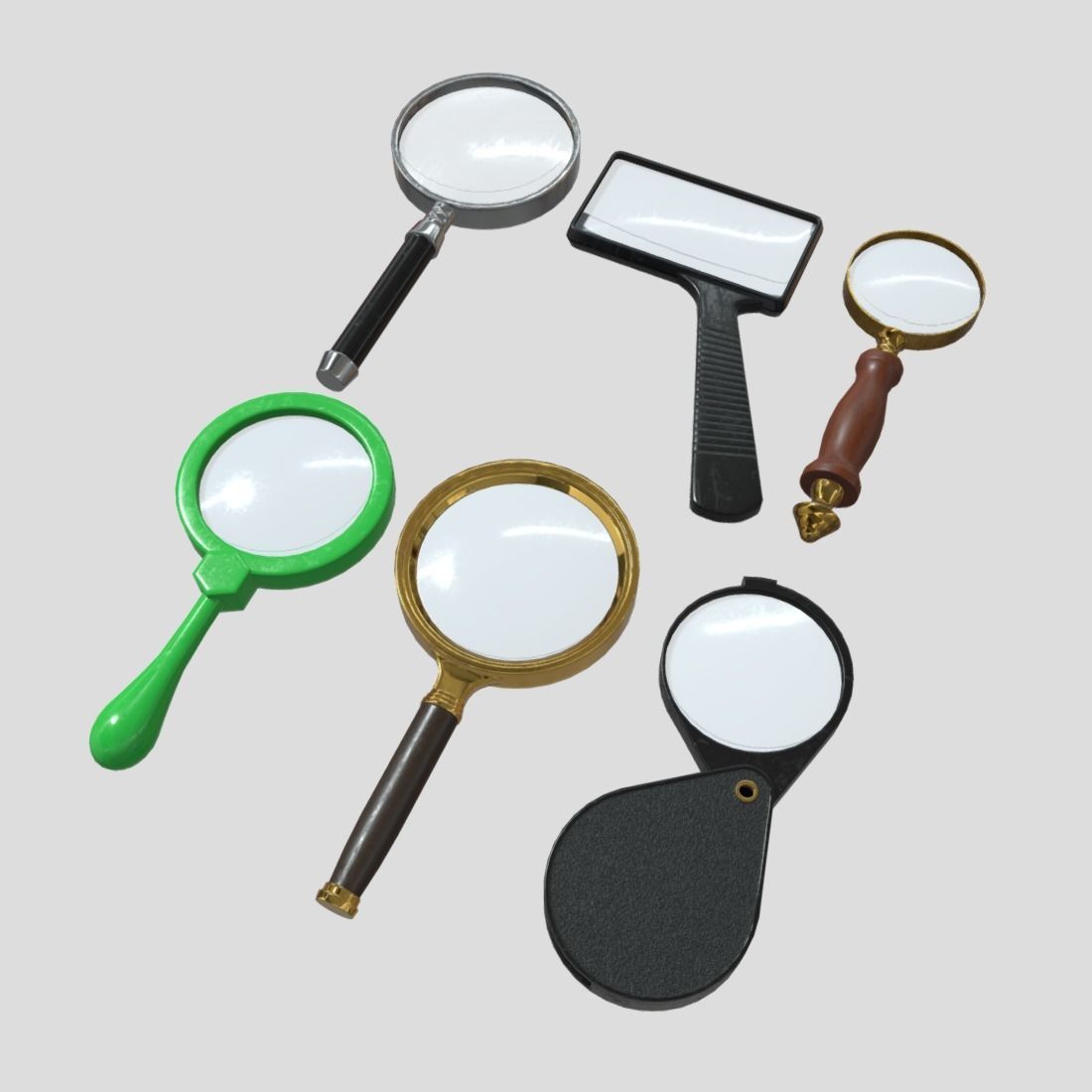 3D model Magnifying Glass Pack VR / AR / low-poly | CGTrader