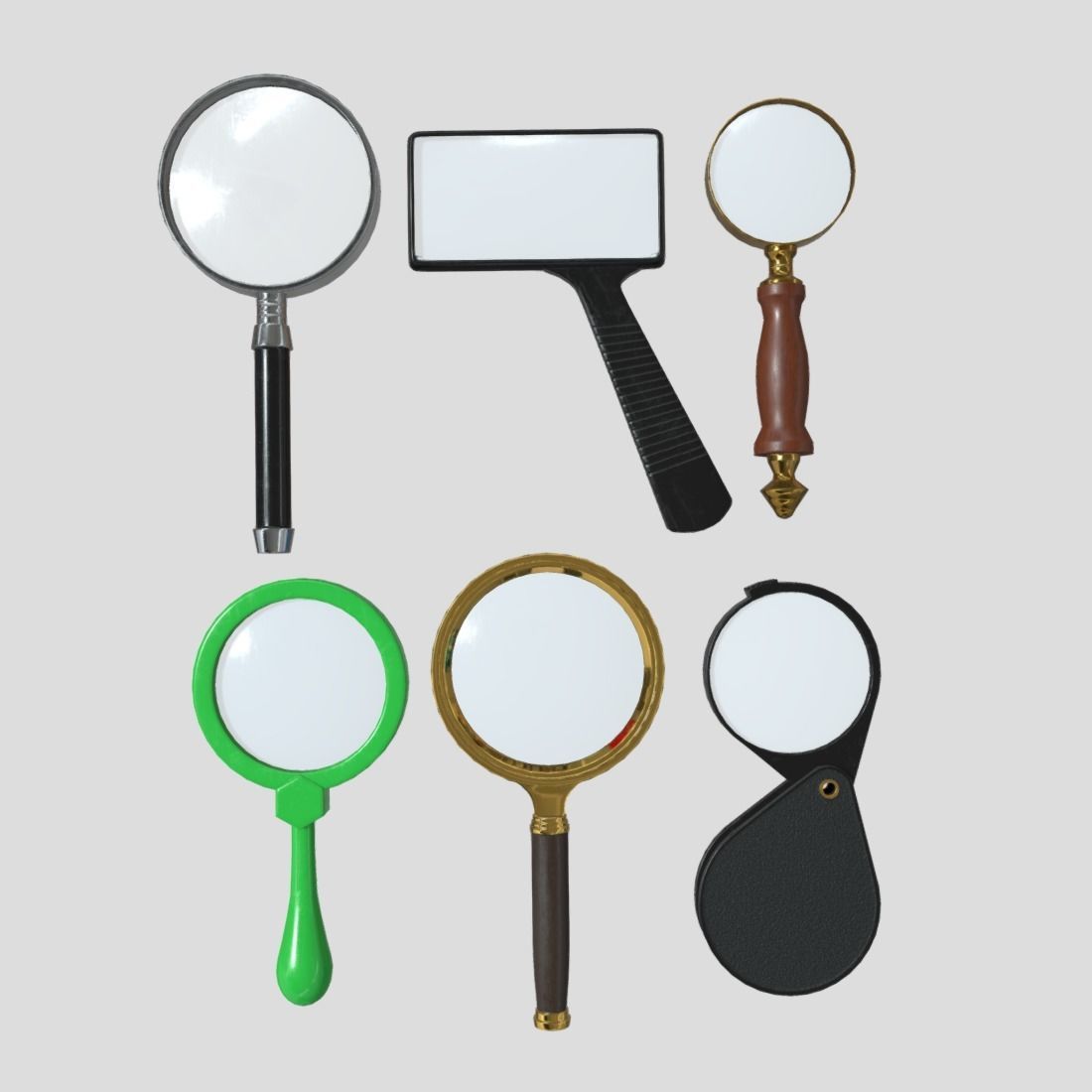 3D model Magnifying Glass Pack VR / AR / low-poly | CGTrader