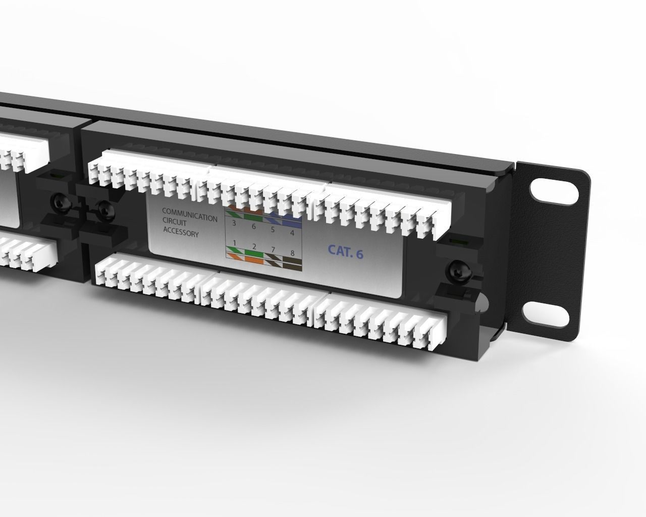 24 Port Cat6 Patch Panel 3D model | CGTrader