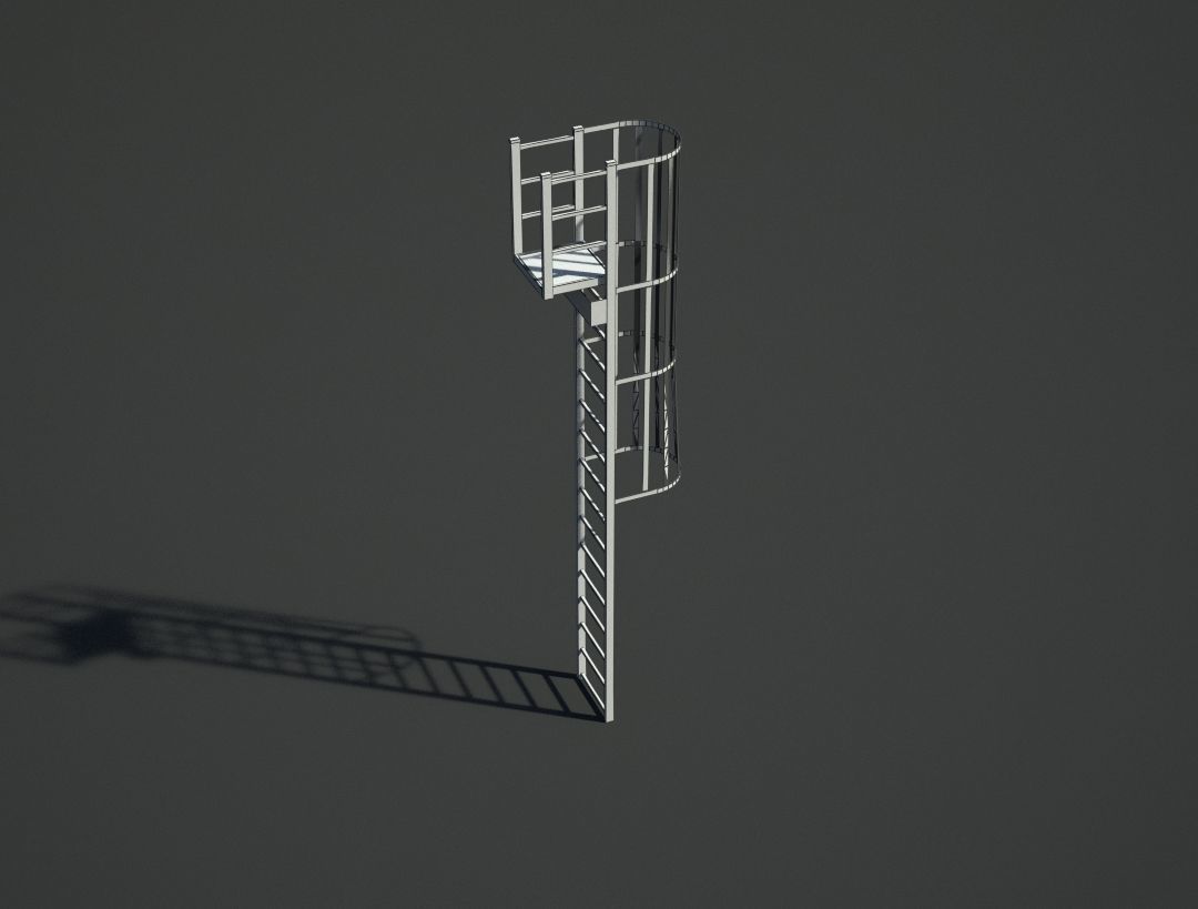 3D model Vertical access ladder - fire escape VR / AR / low-poly | CGTrader
