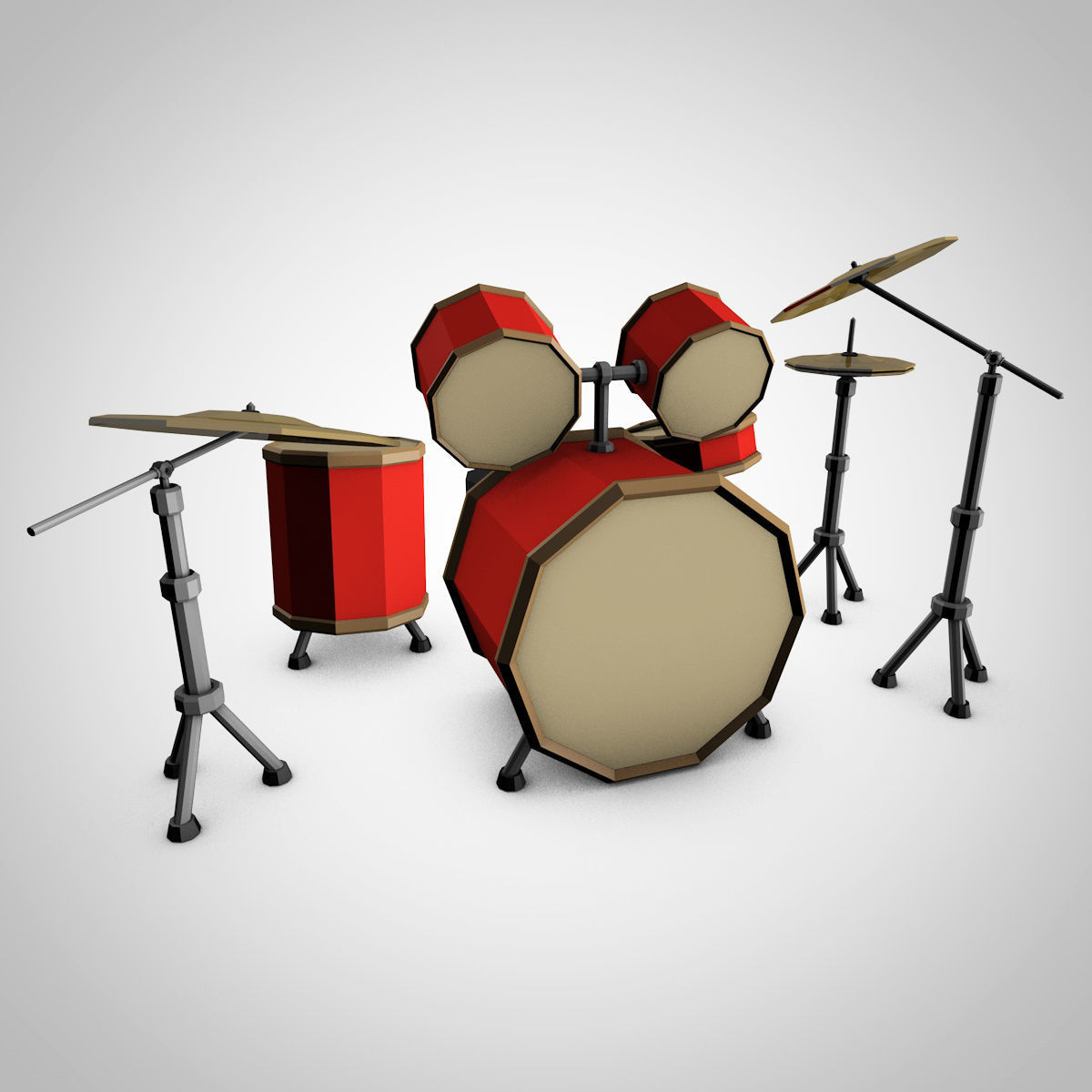 Low Poly Musical Instruments 3D model | CGTrader