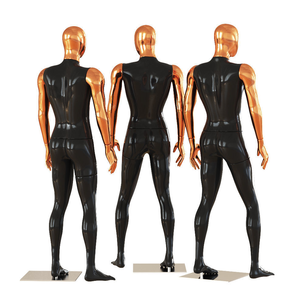 Faceless male mannequins 42 3D model | CGTrader
