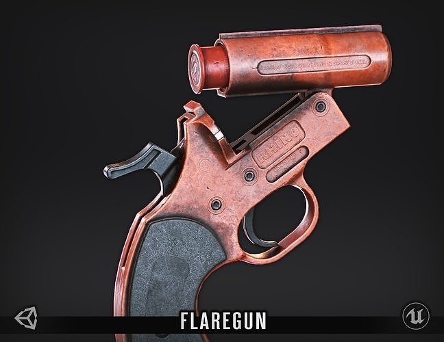 3D model Flaregun - Signal Pistol VR / AR / low-poly | CGTrader