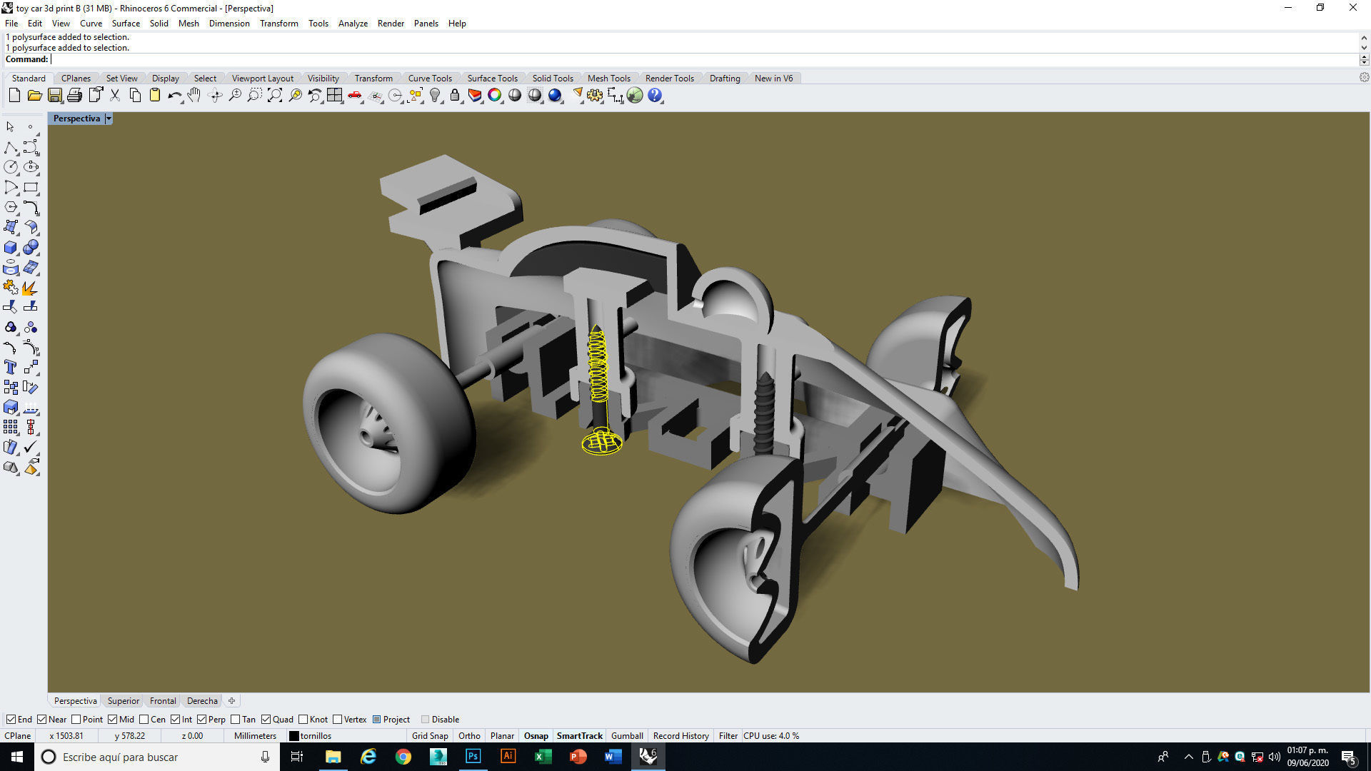Toy car 3D model 3D printable | CGTrader
