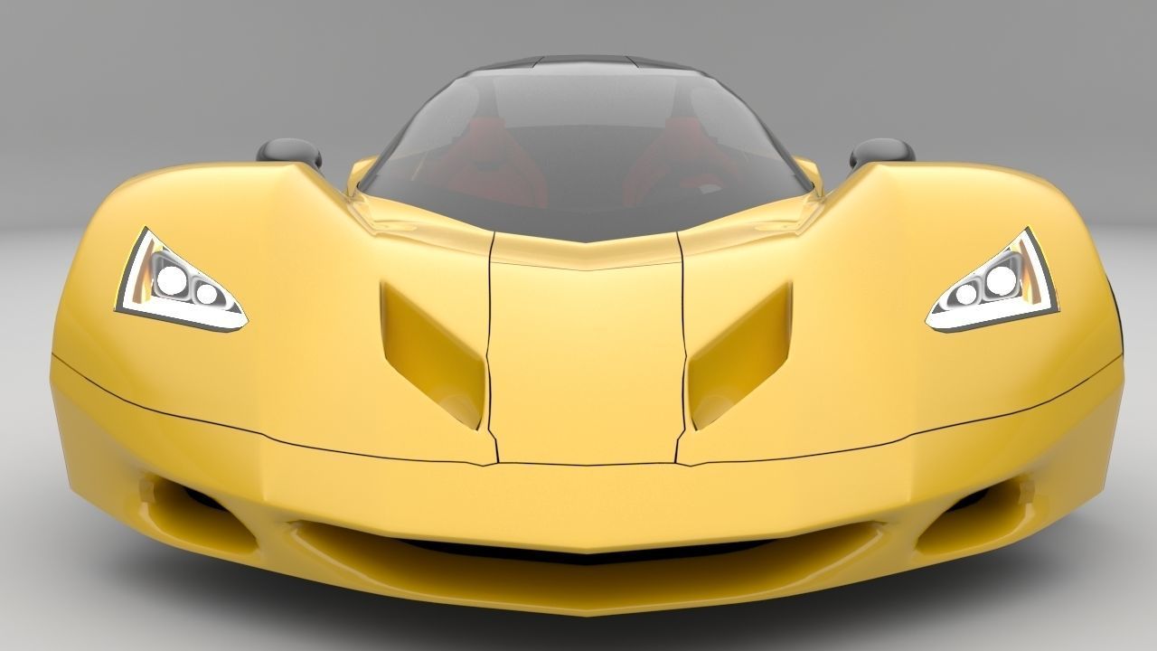 3D model Supercar Prototype P01 VR / AR / low-poly | CGTrader
