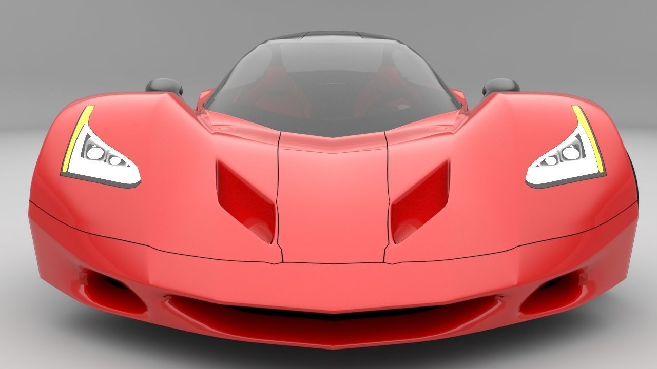 3D model Supercar Prototype P02 VR / AR / low-poly | CGTrader