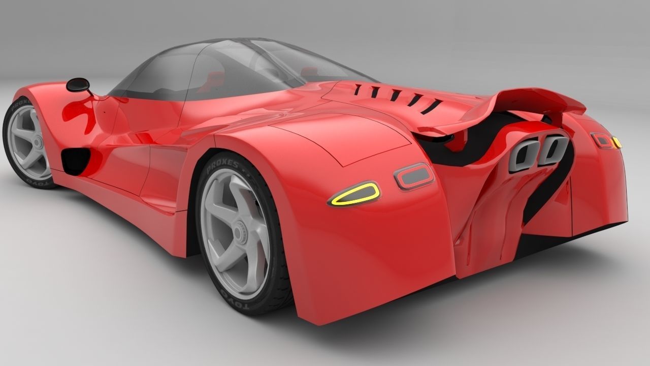 3D model Supercar Prototype P02 VR / AR / low-poly | CGTrader