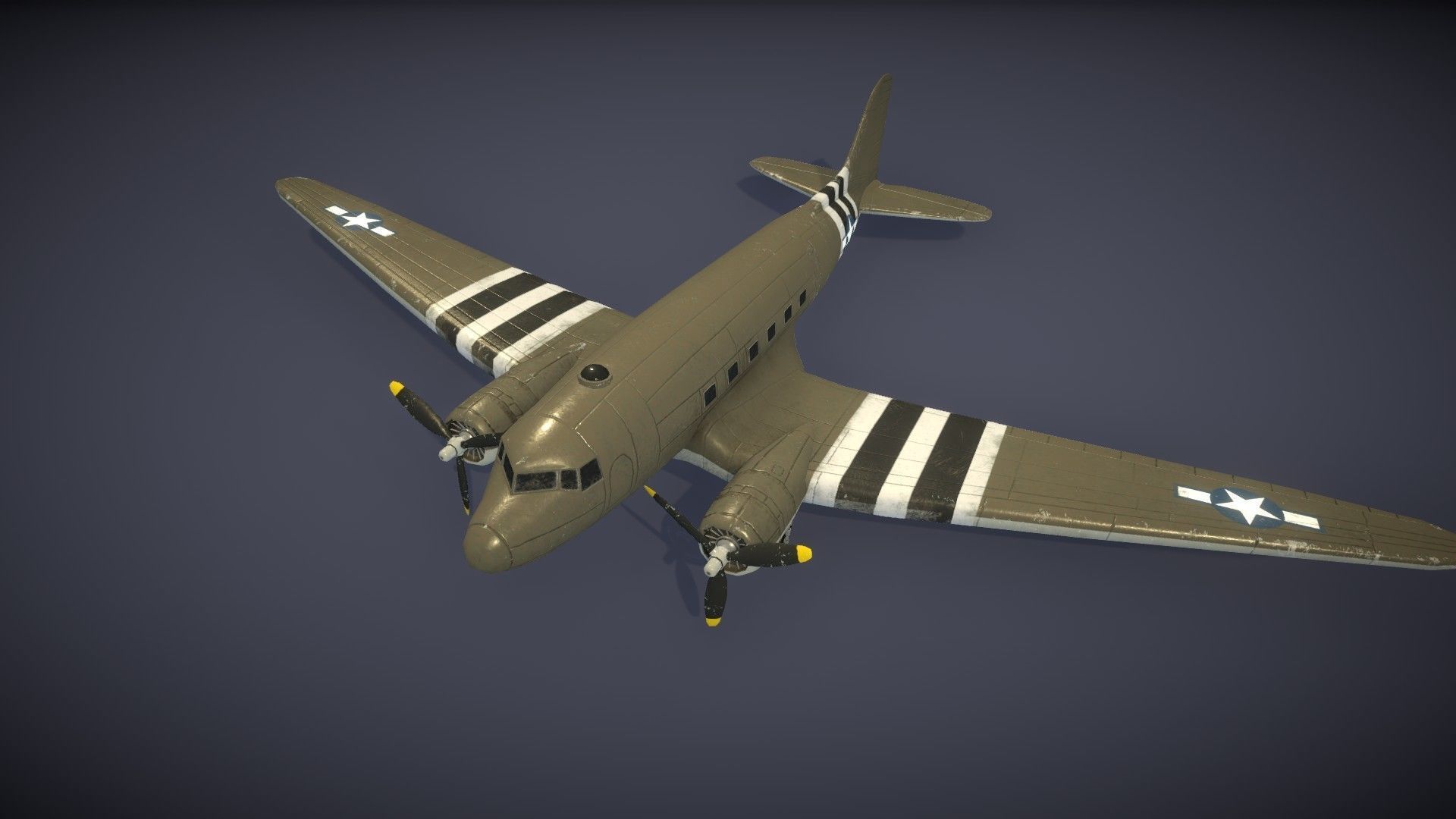 3D model Douglas C-47 Skytrain VR / AR / low-poly | CGTrader