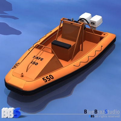 Rescue boat 01 3D model | CGTrader
