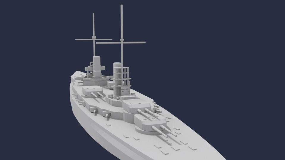 SMS Kaiser 3D model 3D printable | CGTrader