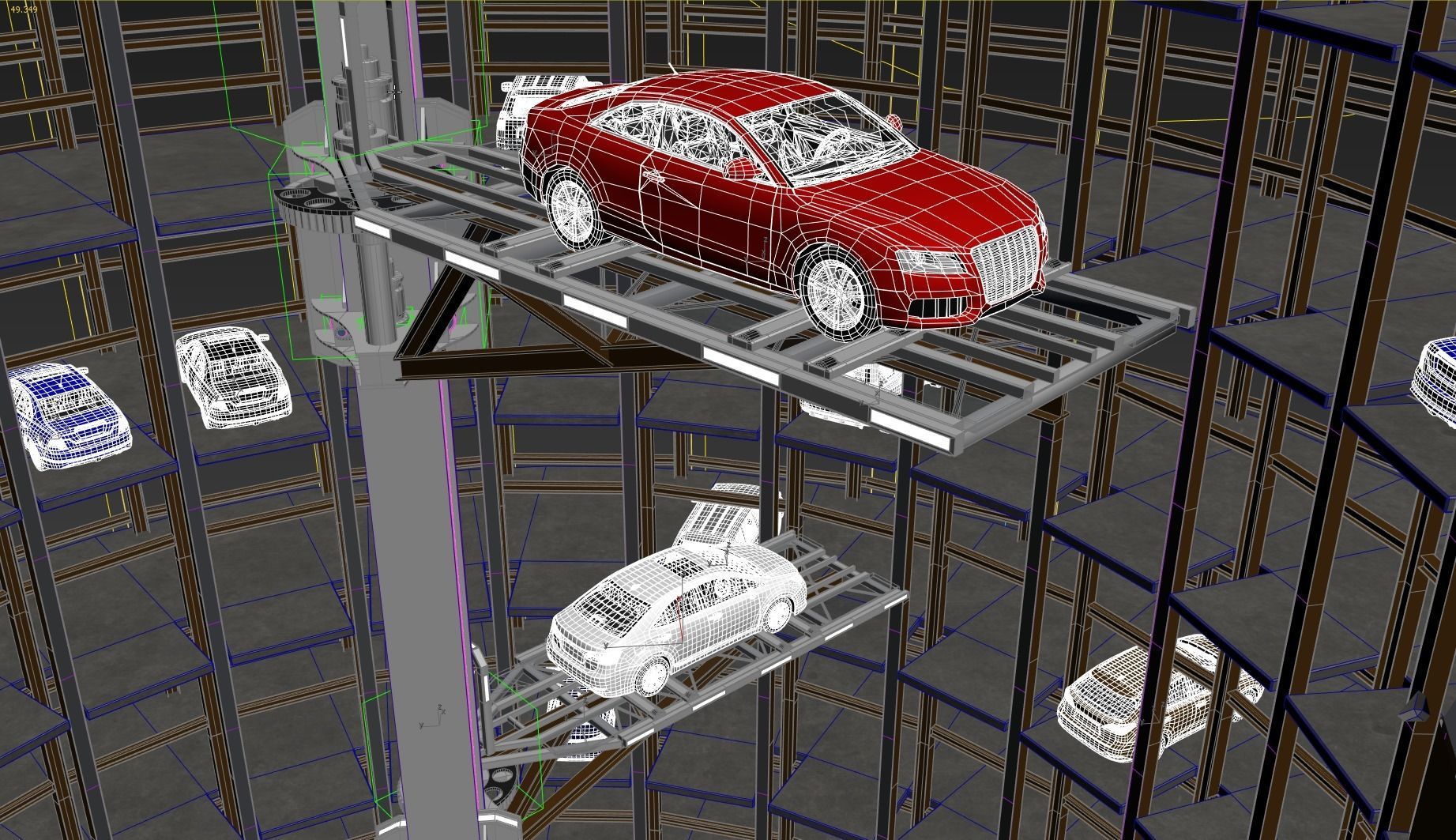 Automated Car Parking with animation 3D model animated | CGTrader