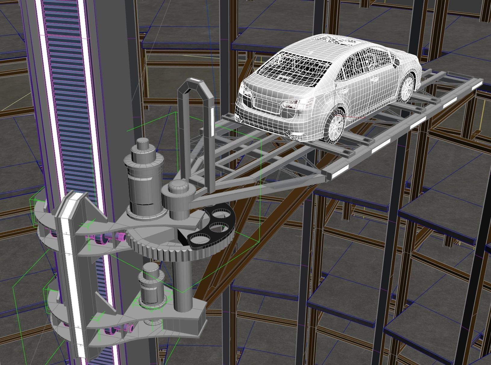 Automated Car Parking with animation 3D model animated | CGTrader