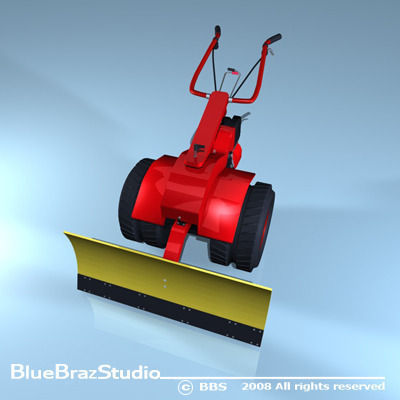 snowblade snow blower 3D model | CGTrader