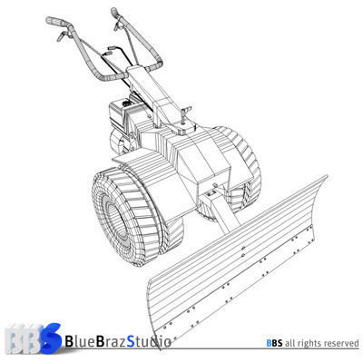 snowblade snow blower 3D model | CGTrader