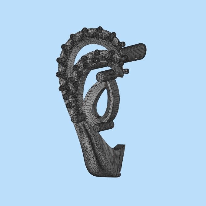 Earrings with gems 3dm stl print 3D model 3D printable | CGTrader