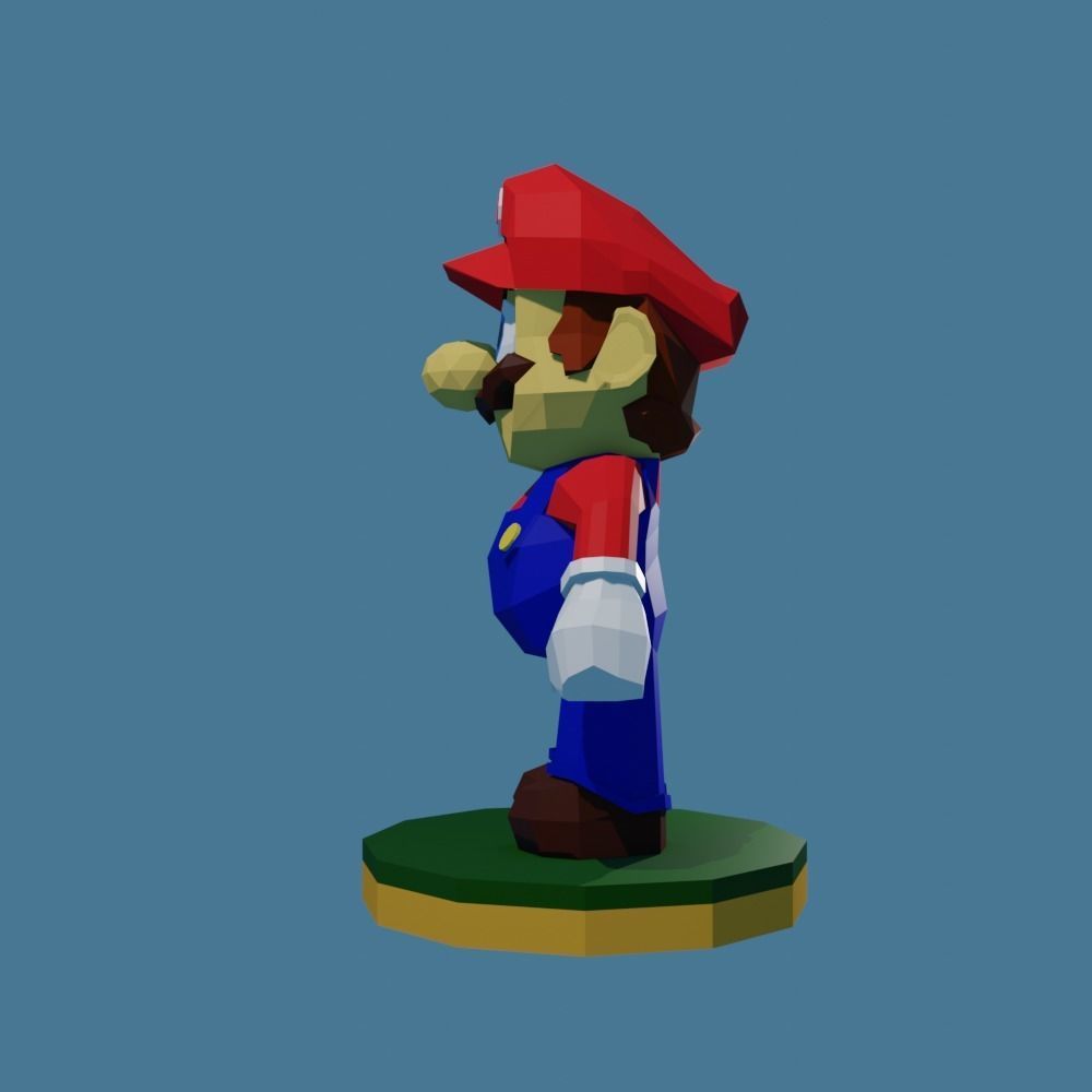 Super Mario Low Poly 3D model 3D printable | CGTrader