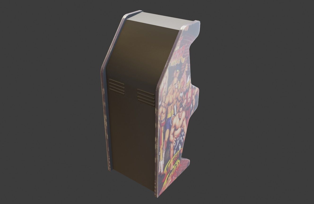 3D model retro Arcade cabinet with pbr textures VR / AR / low-poly ...