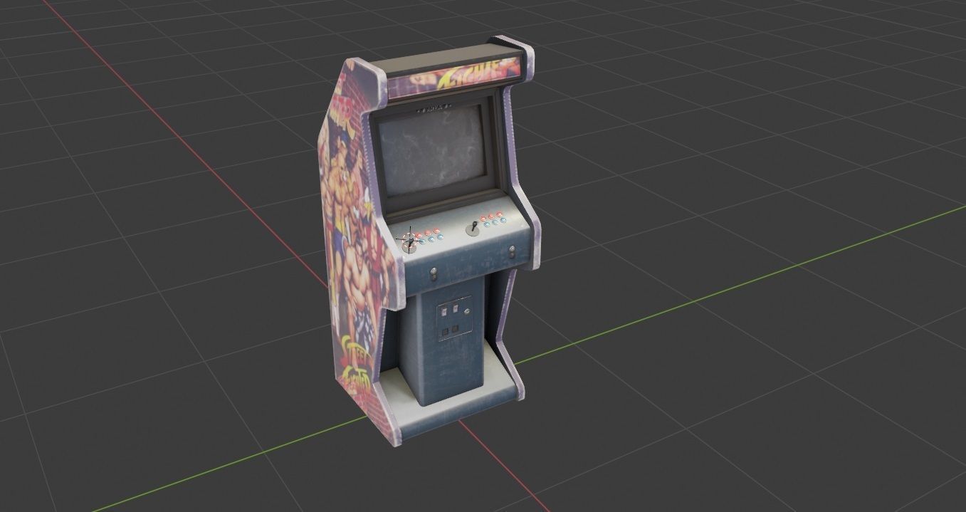 3D model retro Arcade cabinet with pbr textures VR / AR / low-poly ...