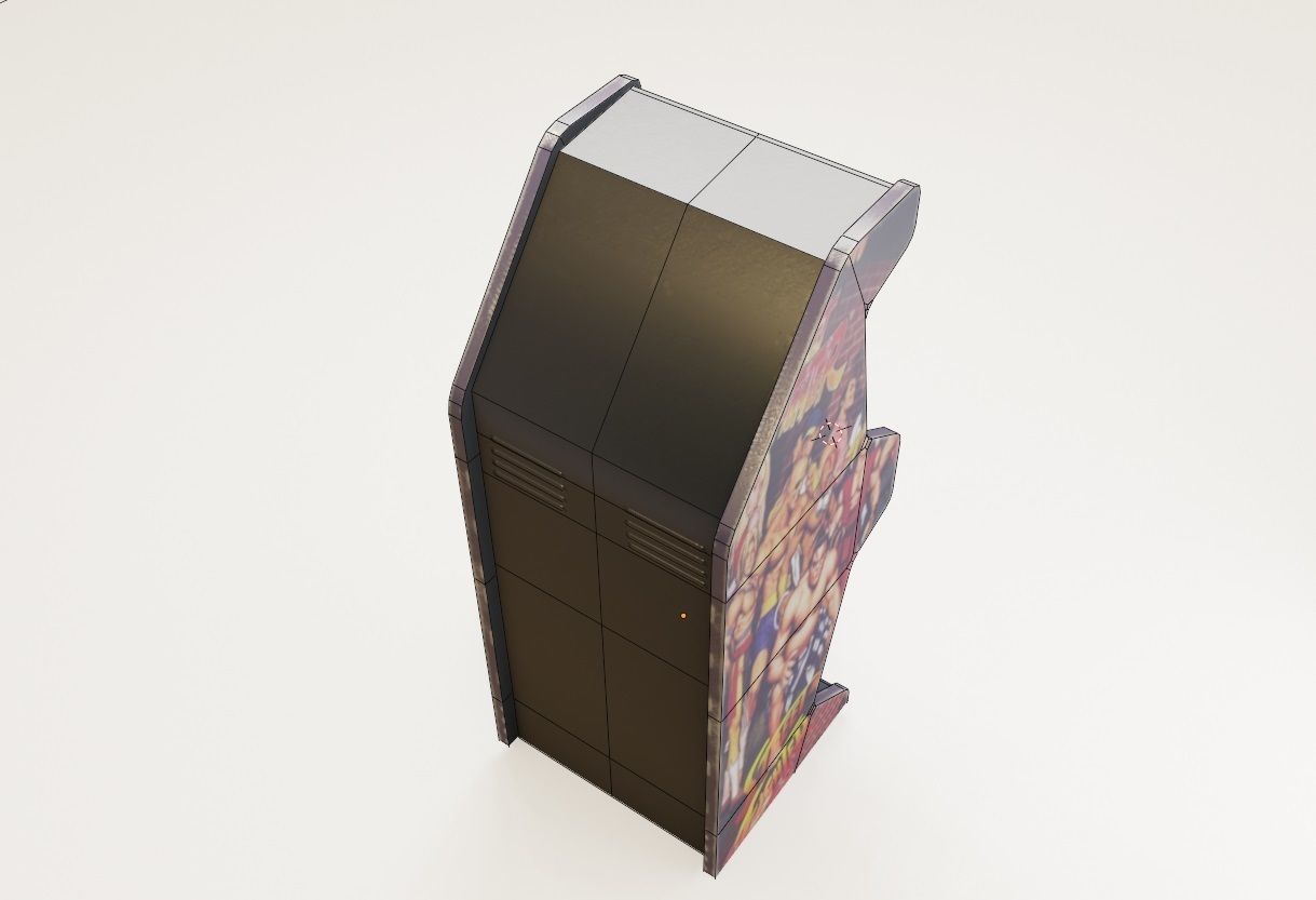 3D model retro Arcade cabinet with pbr textures VR / AR / low-poly ...