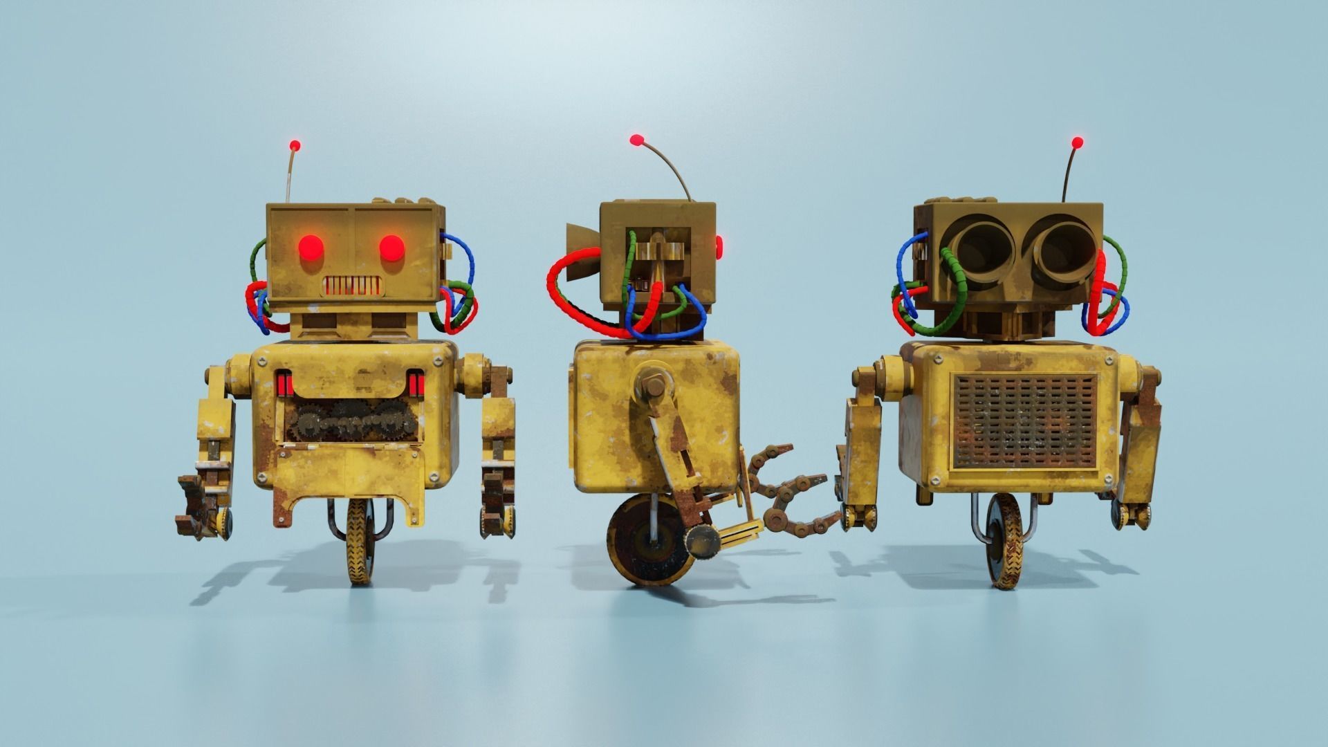 3D asset Old Rusty Robot | CGTrader