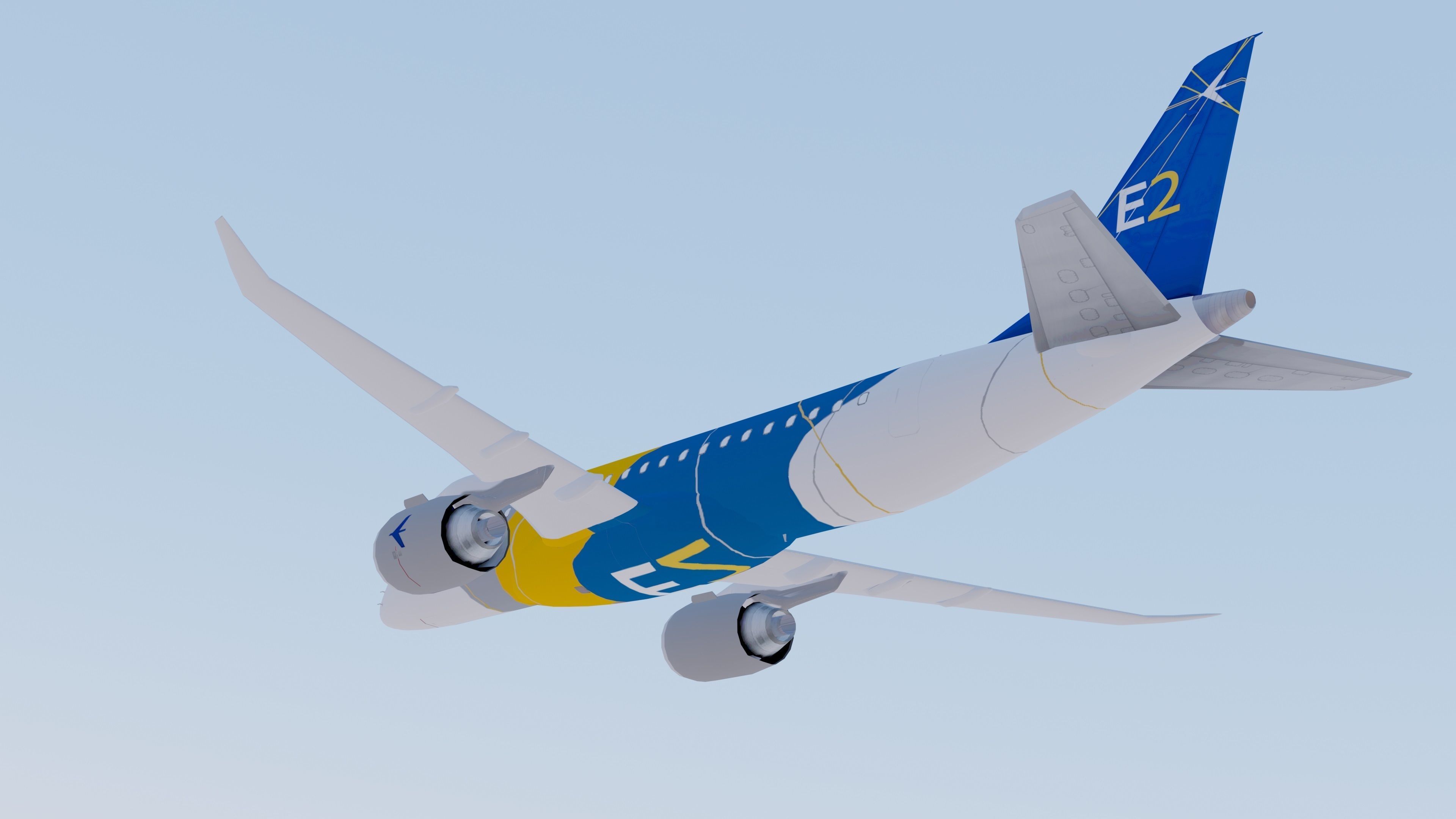 Embraer E175 E-2 Color House 3D model | CGTrader