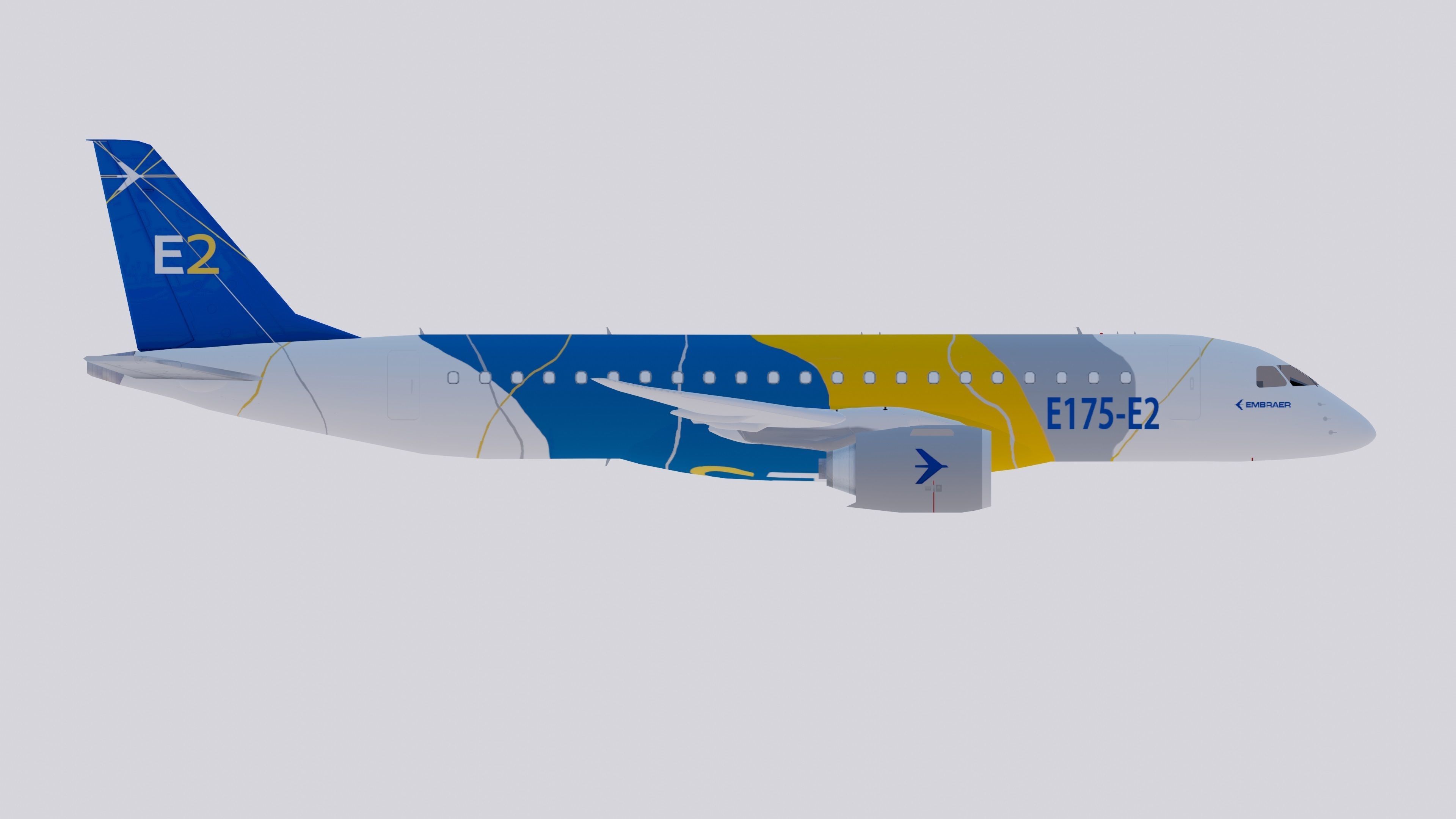 Embraer E175 E-2 Color House 3D model | CGTrader